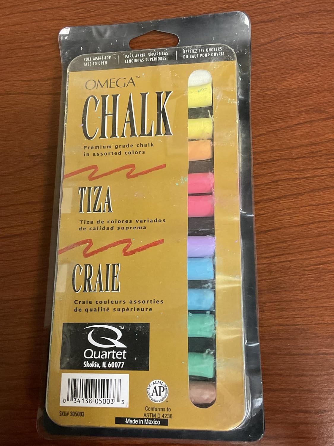 Amazon.com: Omega Colored Chalk Low Dust Assorted Colors - Omega ...