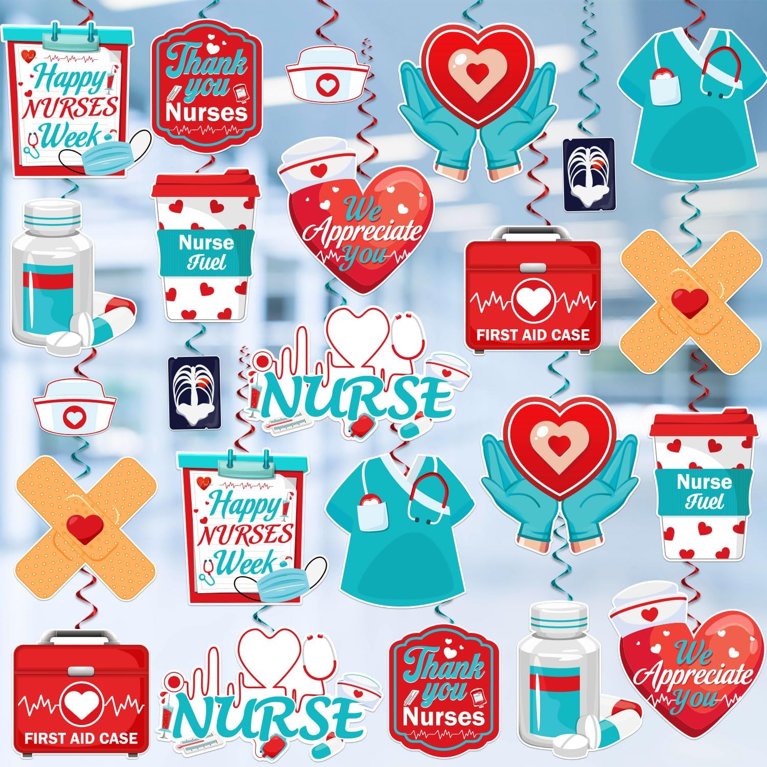 Amazon.com: Nurses Week Decorations, 48 Pcs No-Diy Happy Nurses Week ...