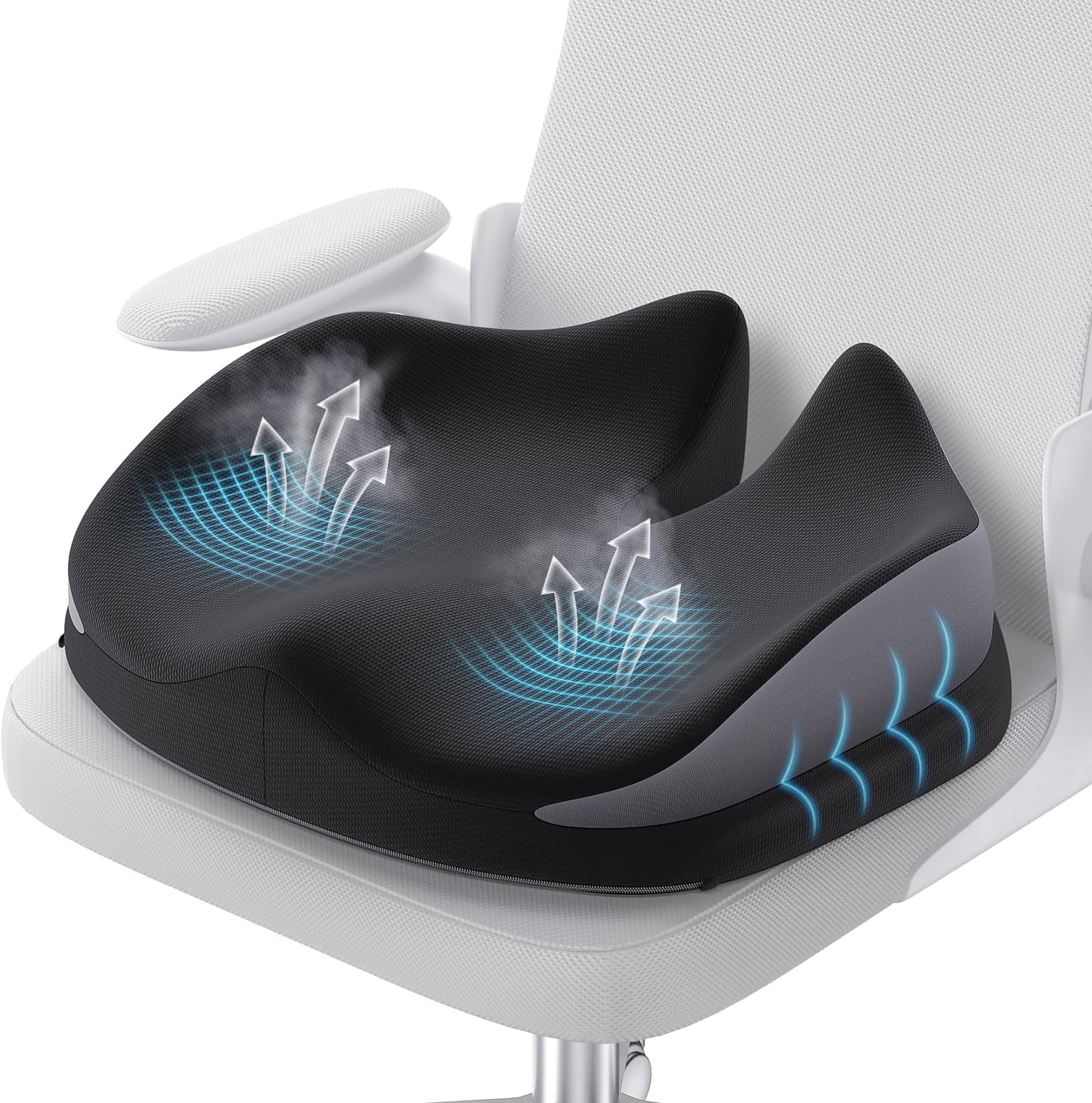 Benazcap Seat Cushion, Memory Foam Cushion for Office Chair - Ergonomic ...