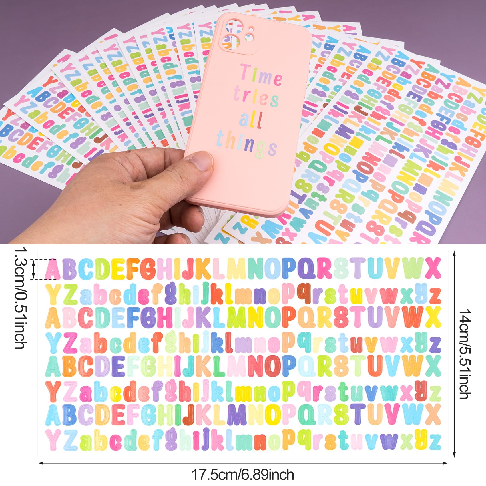 Snapklik.com : 2704pcs Alphabet Stickers For Letter, 1/2 Inch Small ...