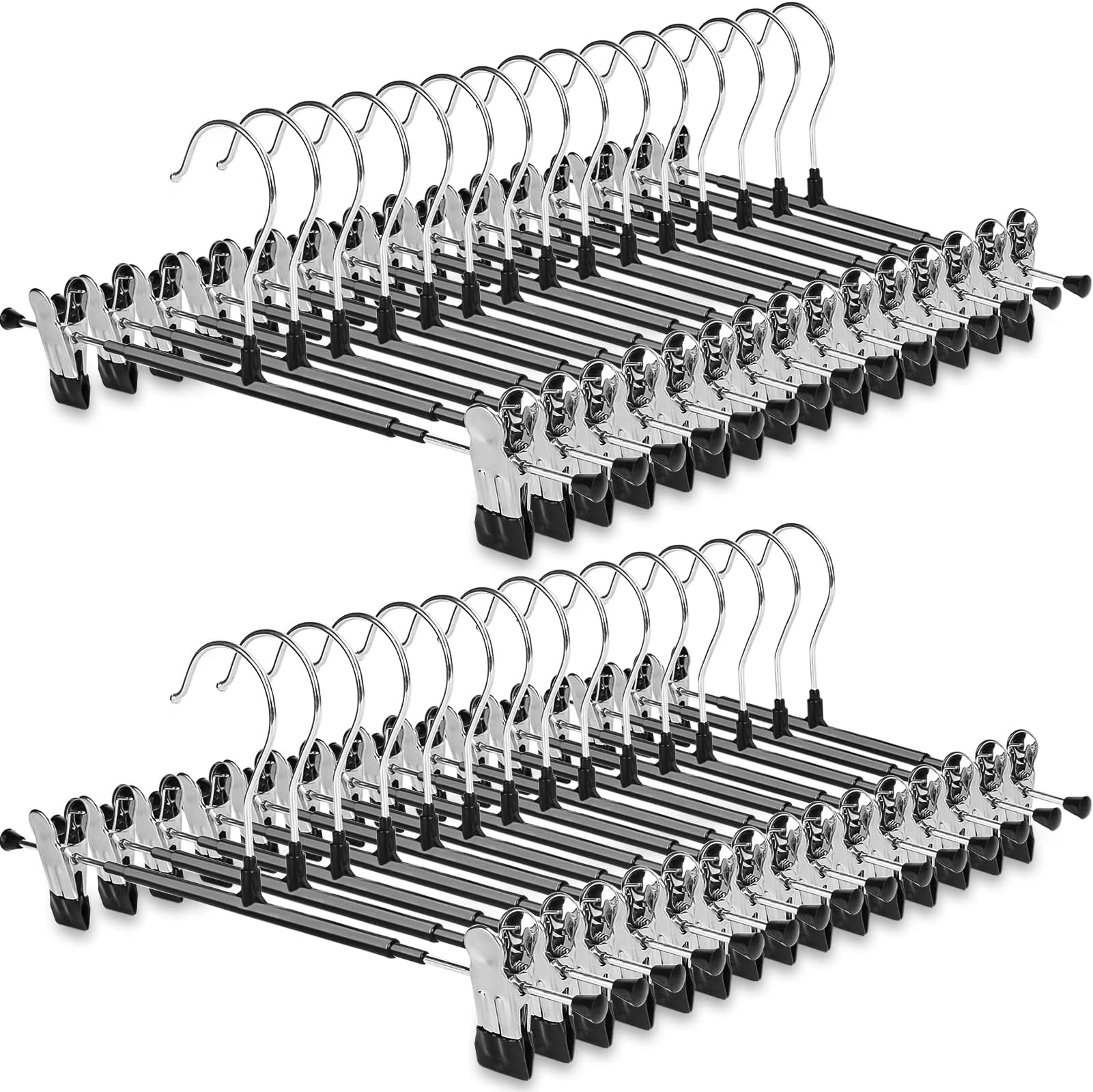Amazon.com: Skirt Hanger Pants Hangers with Clips - Hangers for Shorts ...