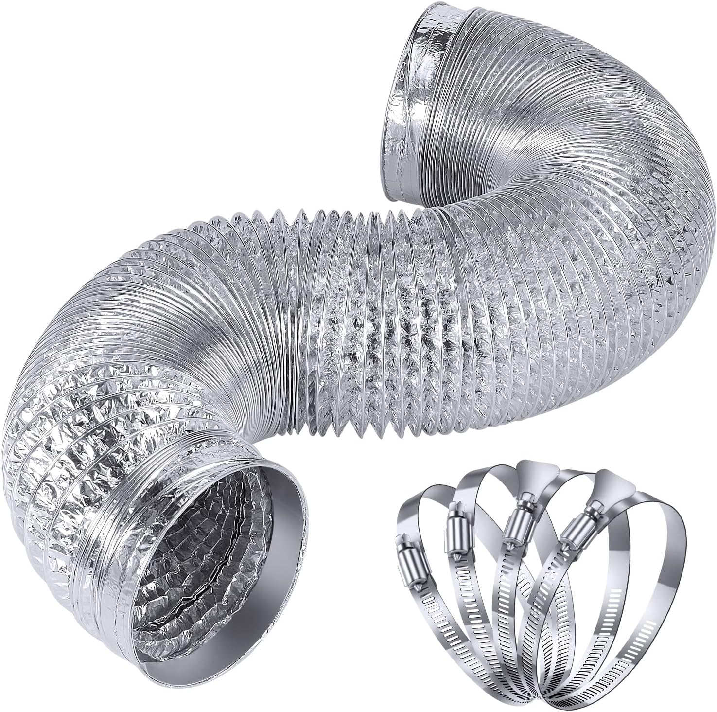 Amazon.com: STEELSOFT Extra Thick (6-ply) Flexible Dryer Vent Duct Hose ...