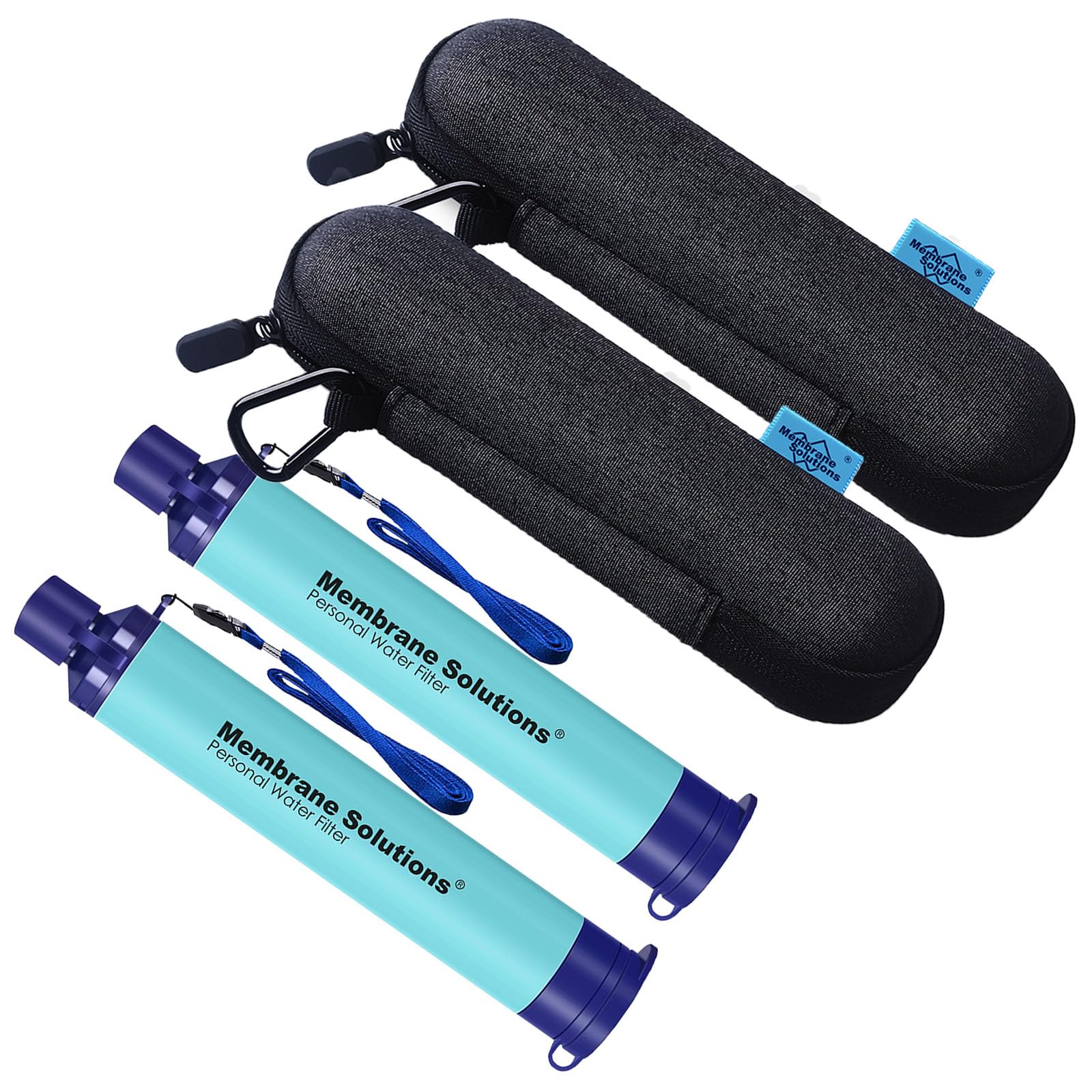 Amazon.com : 2Pack Personal Water Filter Straw Bundle with 2Pcs Travel ...