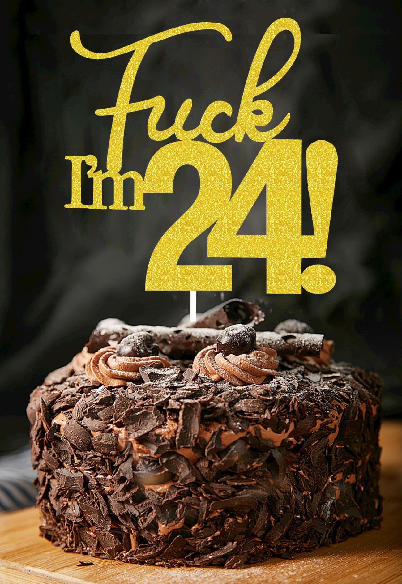 Snapklik.com : Birthday Gold Cake Toppers For Women, 24 Cake Topper ...