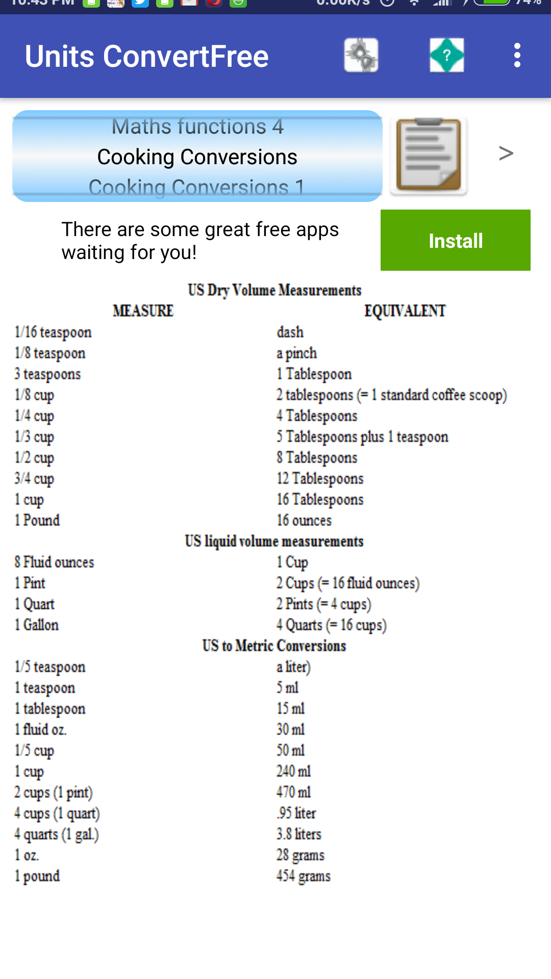 Unit Conversions Engineering free - App on Amazon Appstore