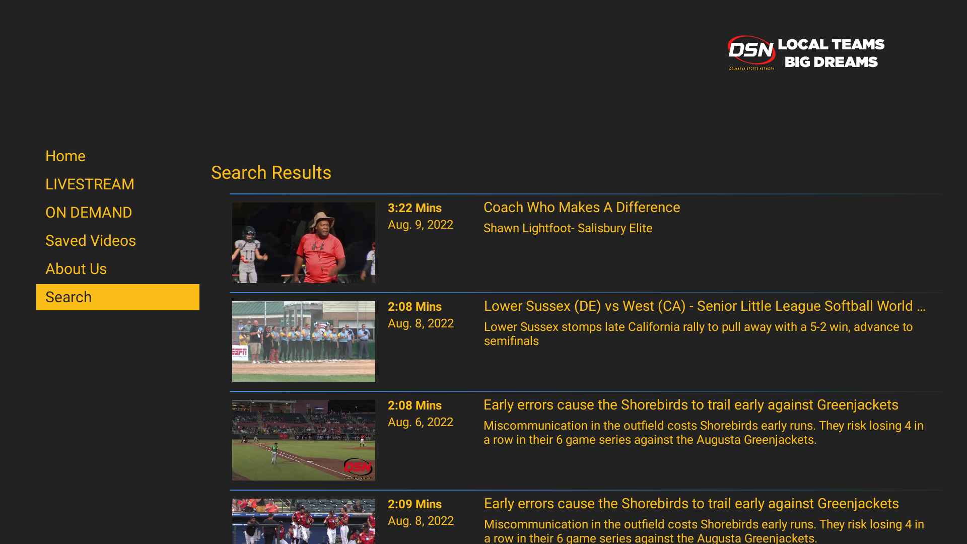 Delmarva Sports Network - App on Amazon Appstore