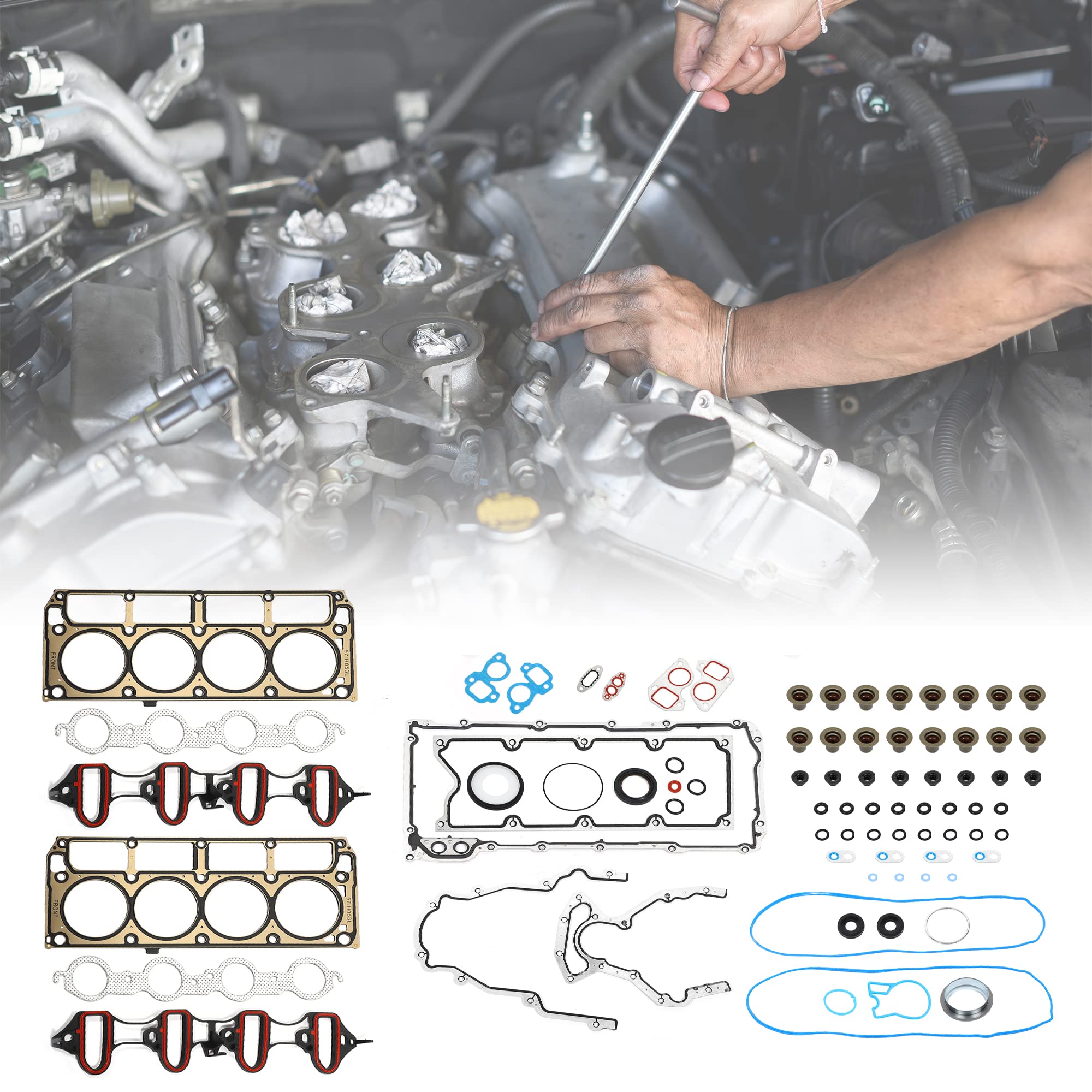 X AUTOHAUX Engine Cylinder Head Gasket Set CS9284 HS9292PT-1 for Chevy ...