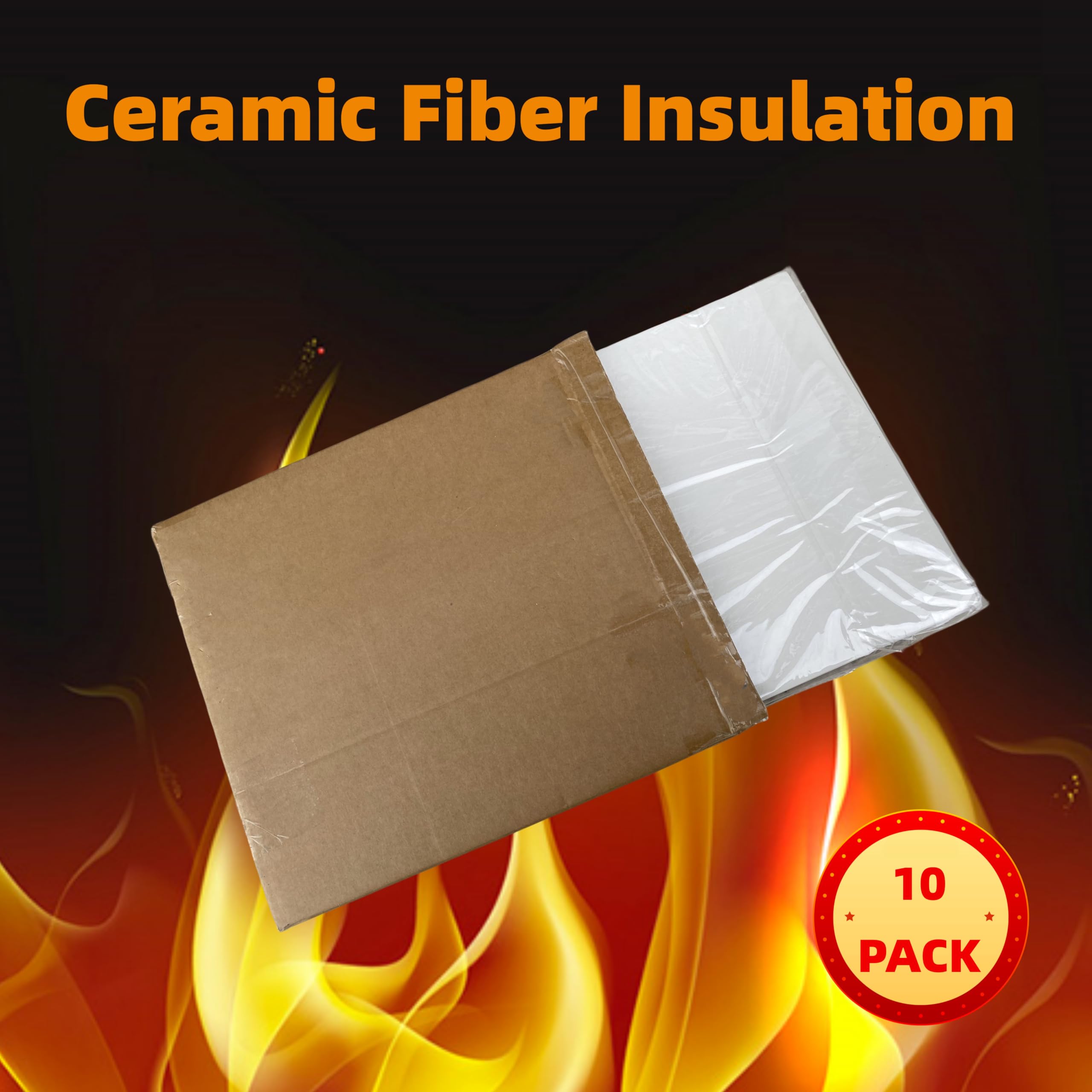 Snapklik.com : 10 Pcs Ceramic Fiber Paper 1/4 X 11 X 12 Inch High Temp ...