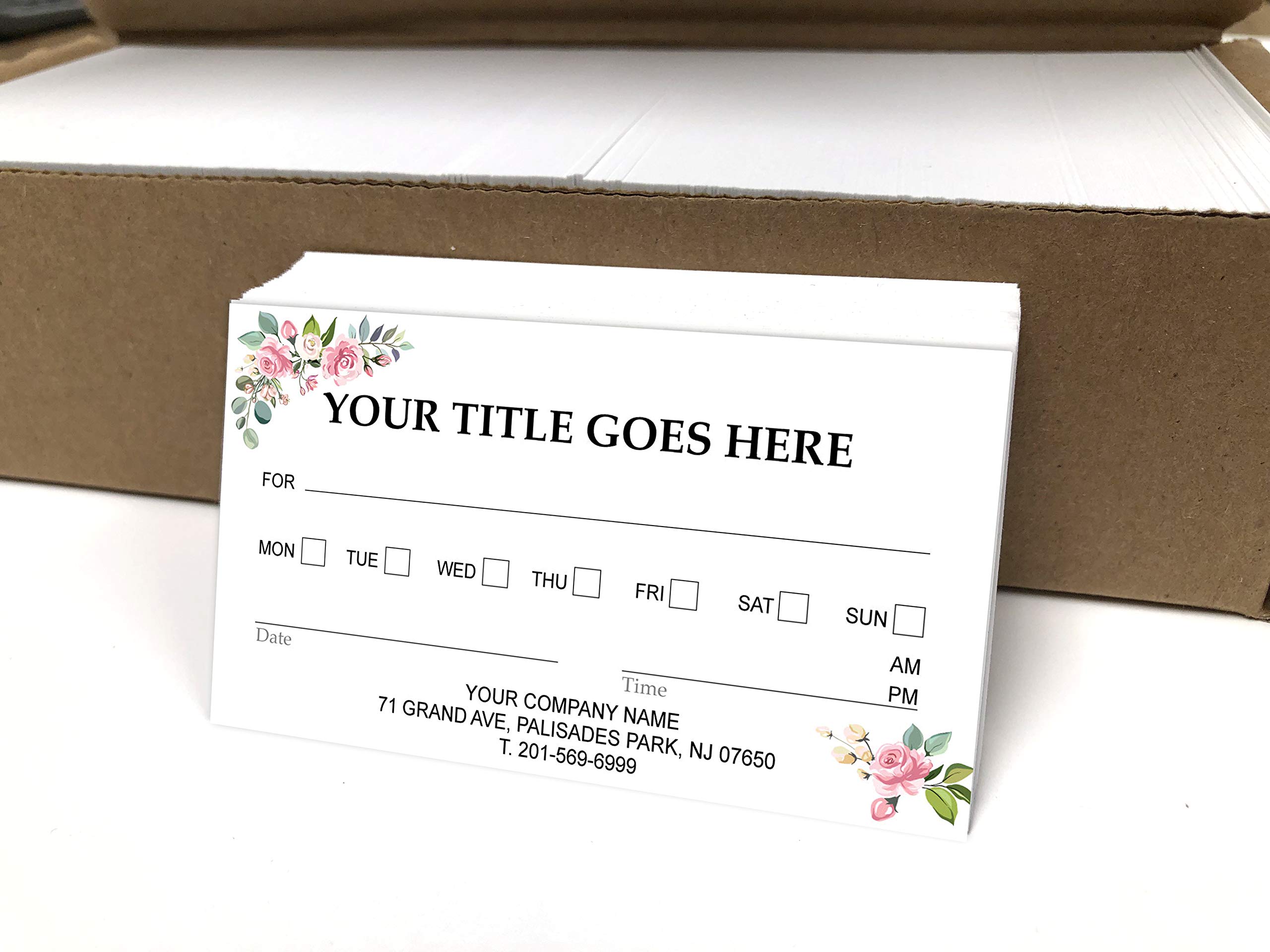 Amazon.com : Custom Appointment Reminder Business Cards 500 Full color ...
