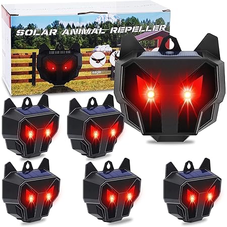 Amazon.com: Phosooy 6 Pack Solar Animal Repellent, Predator Eyes Animal ...