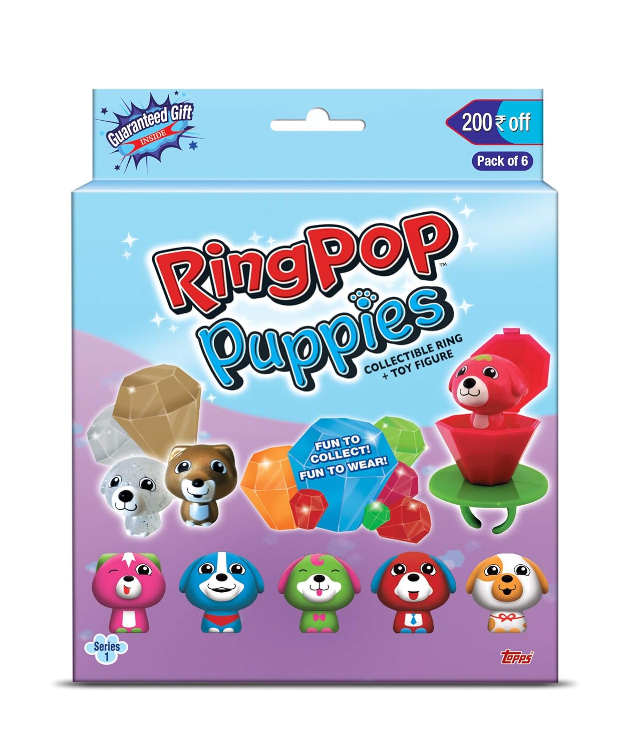 Buy Topps India Ring Pop Puppies Series 1 (Pack of 6) Online at Low ...