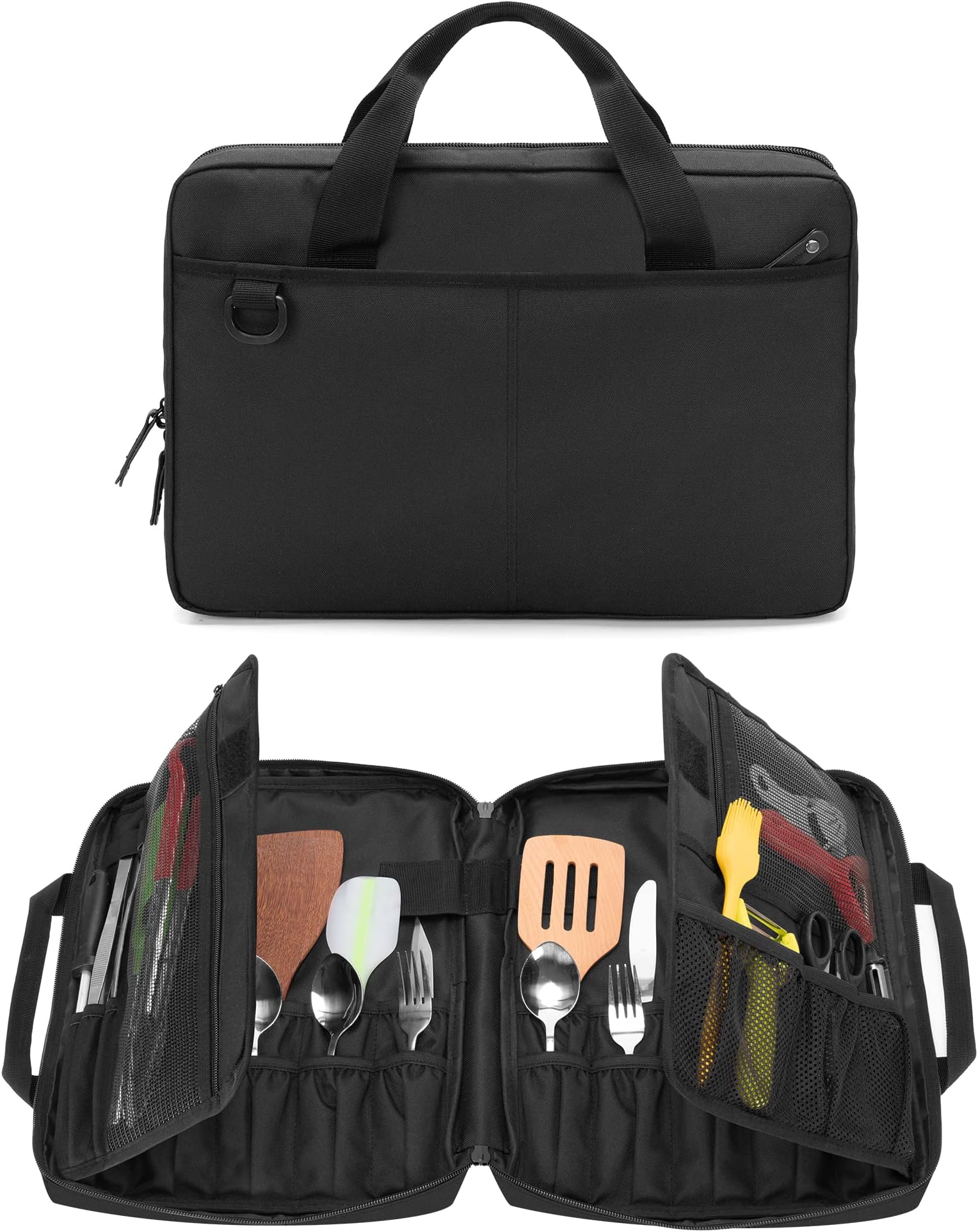 Amazon.com: Messermeister 6-Pocket Heavy Duty Messenger Knife Bag, Mesh ...