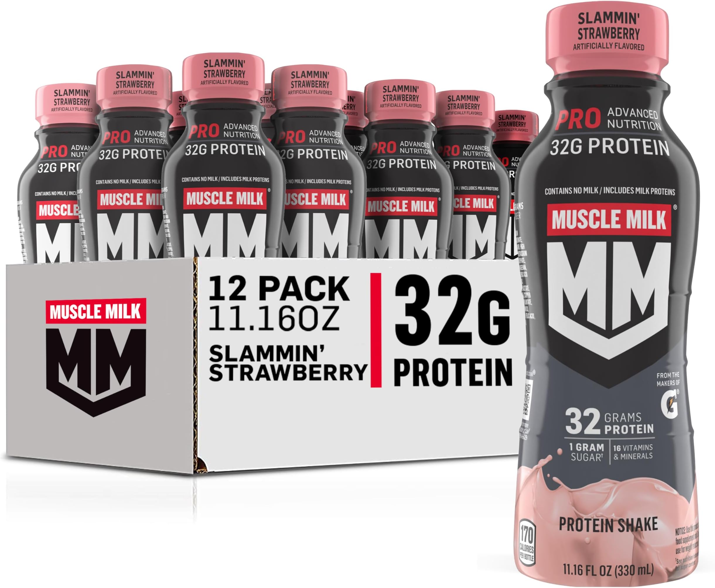 Amazon.com : Muscle Milk Pro Advanced Nutrition Protein Shake, Slammin ...