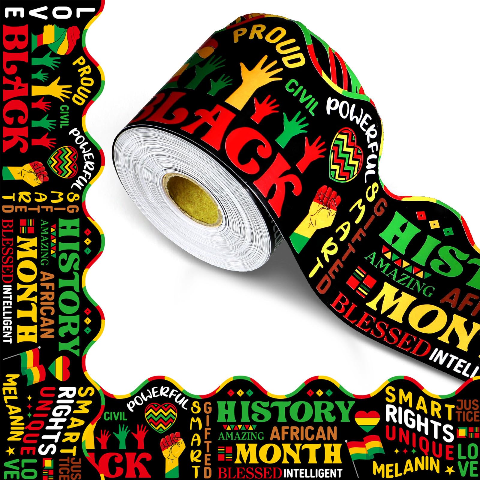 Amazon.com: Outus 68 ft Black History Month Bulletin Board Borders ...