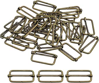 Amazon.com: uxcell Slides Buckles, Metal Adjuster Triglides Slide ...