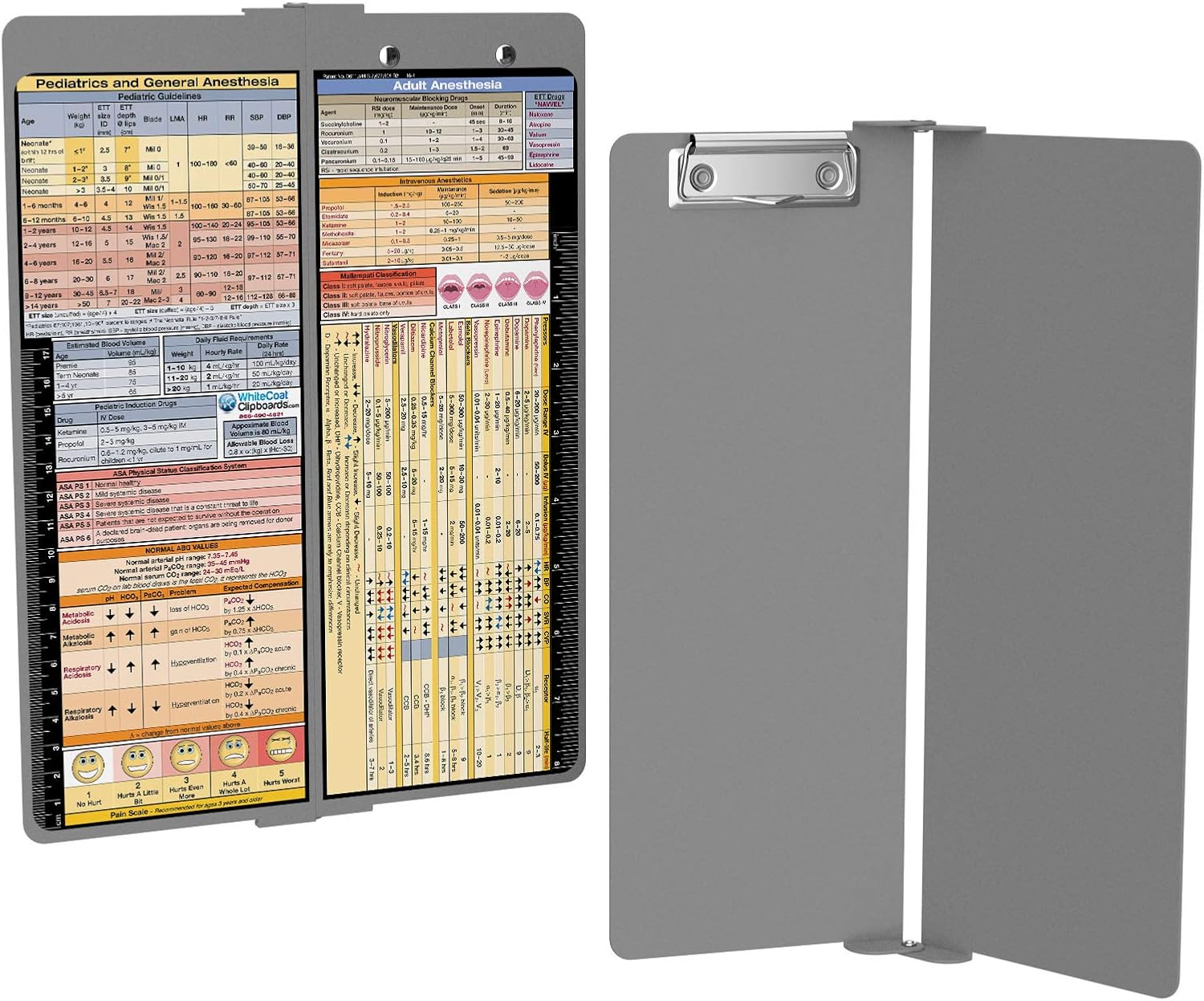Amazon.com : WhiteCoat Clipboard® Vertical - Silver Anesthesia Edition ...