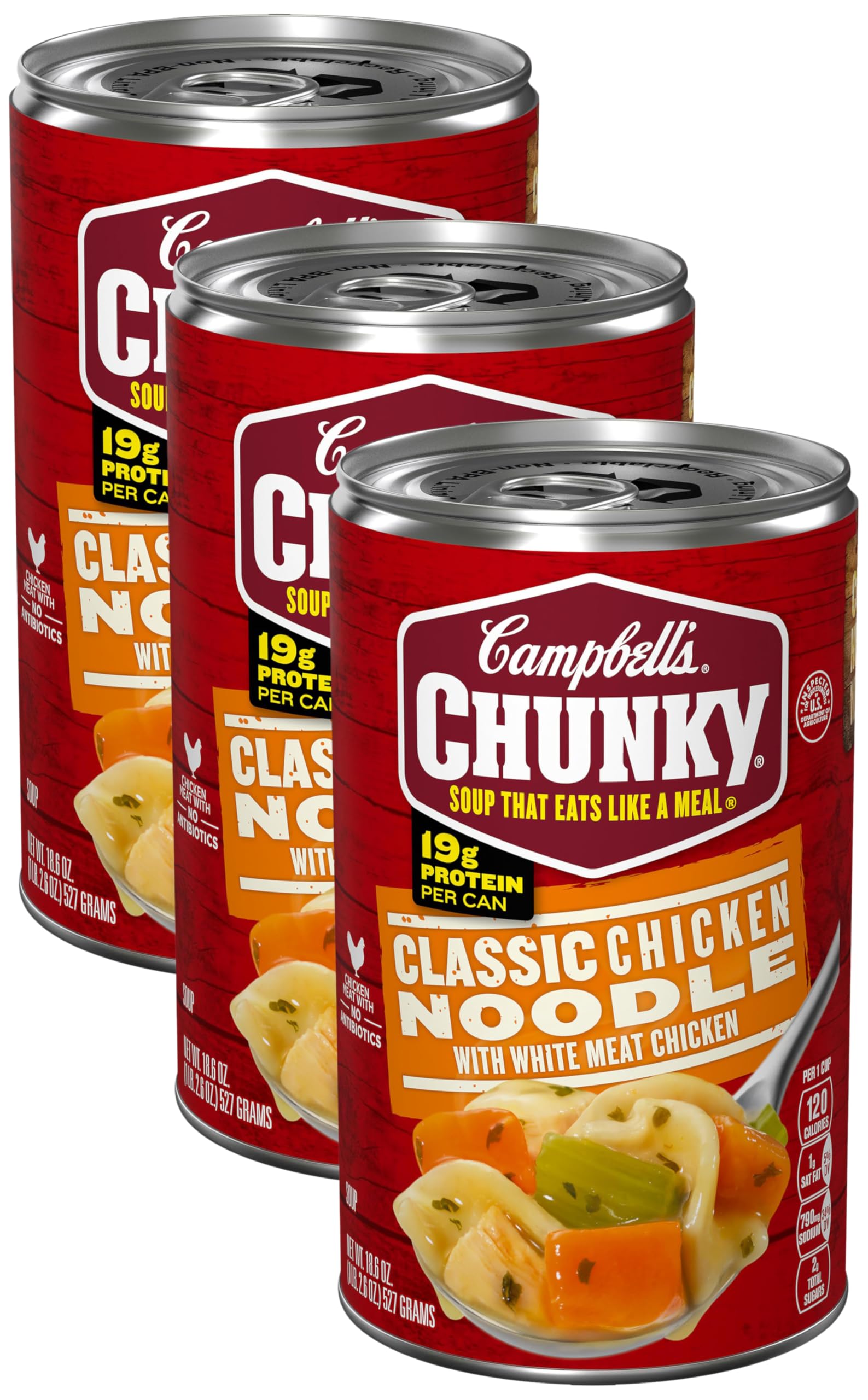 Amazon.com: Campbell's Chunky Soup, Classic Chicken Noodle Soup, 18.6 ...