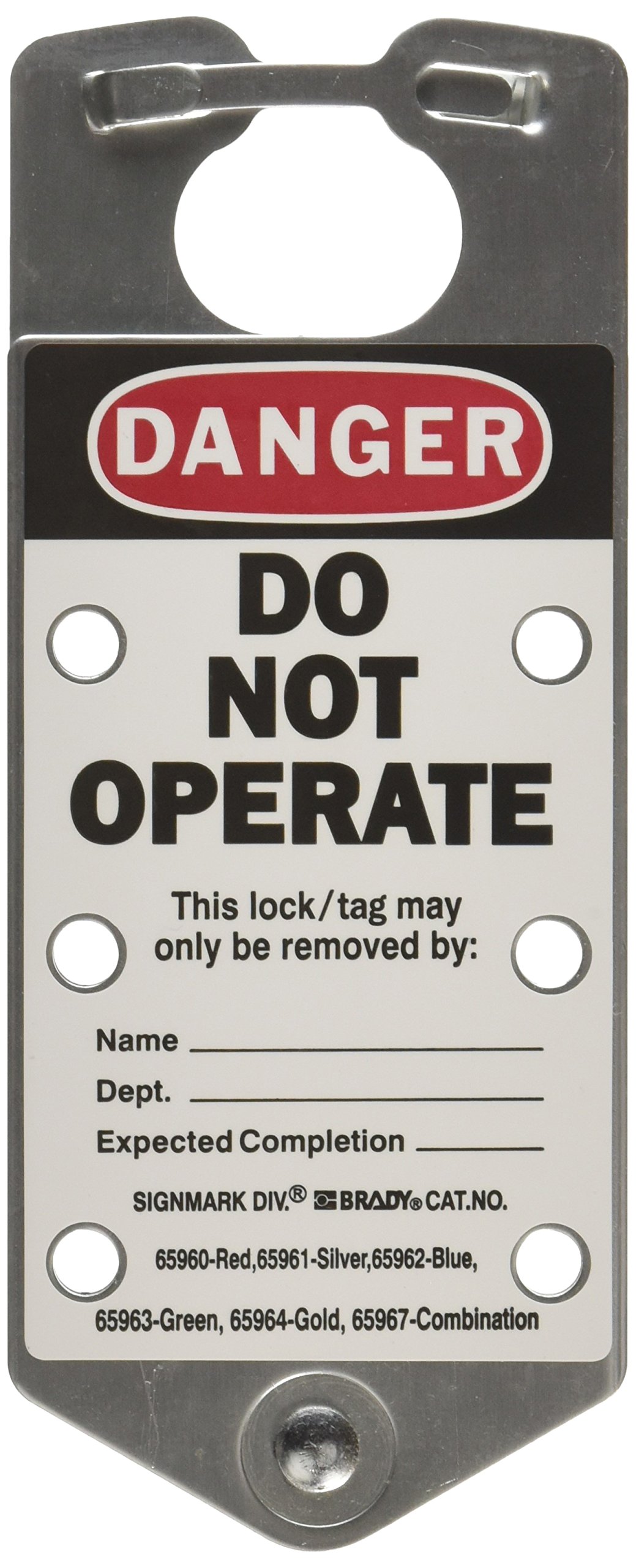 Brady 65961 Labeled Lockout Hasps Height X Width Silver Legend ...