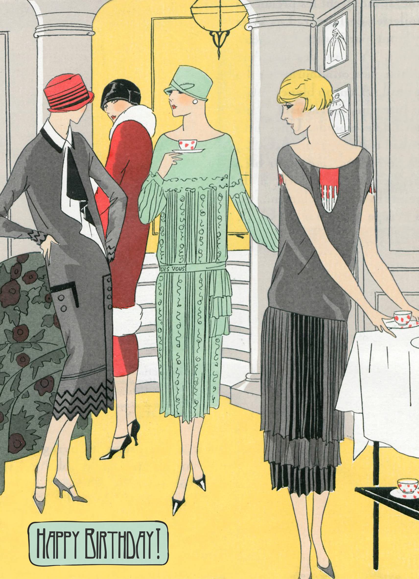 Vintage Birthday Illustration