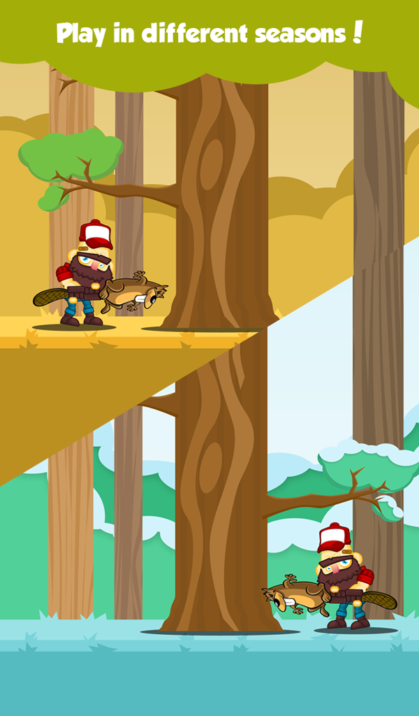 Crazy Beaver Man - A Timberman Wood Chopping Game without Ads:Amazon ...