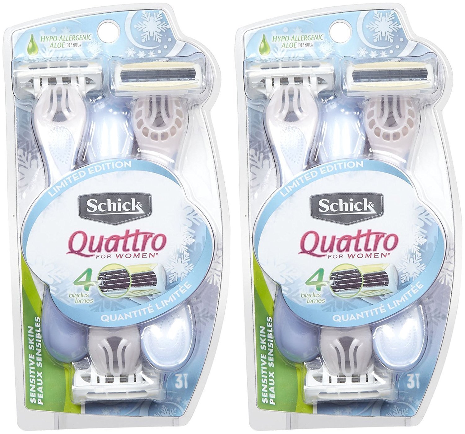 Amazon.com: Schick Quattro Quattro for Women Sensitive Skin Disposable ...