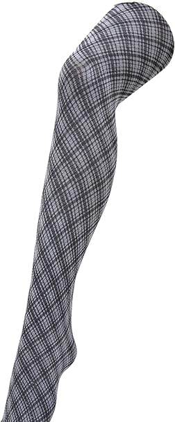 YELETE Diamond Shape Plaid Pattern Nylon Tights - One Size at Amazon ...