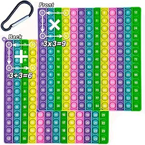 WORUIB Maths Pop It, Multiplication & Addition Fidget Toy, 12x12, Times ...