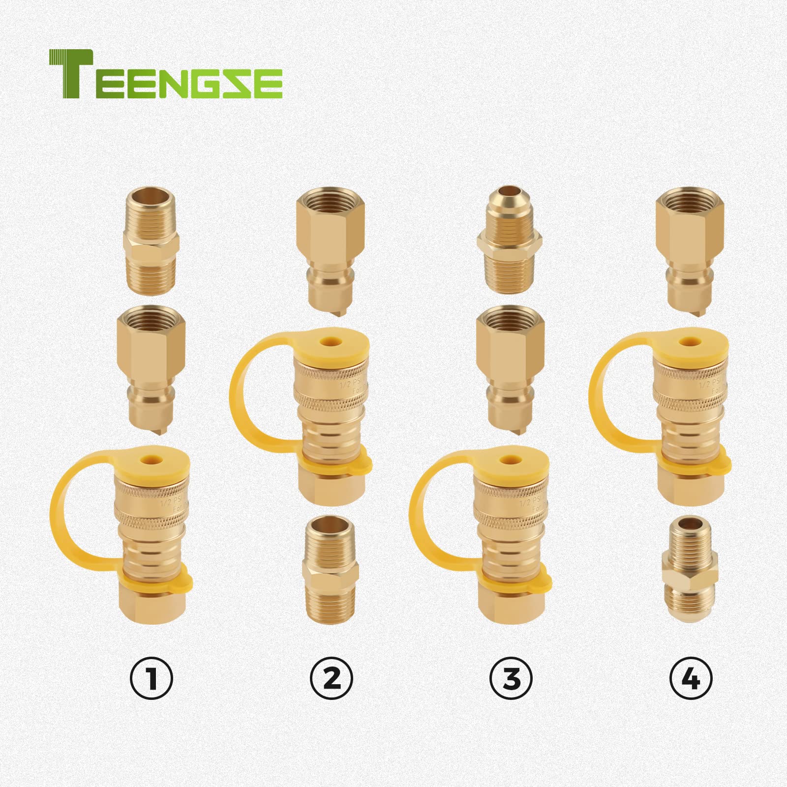 Snapklik.com : 3/8inch Natural Gas Quick Connect Fittings, Propane Gas ...