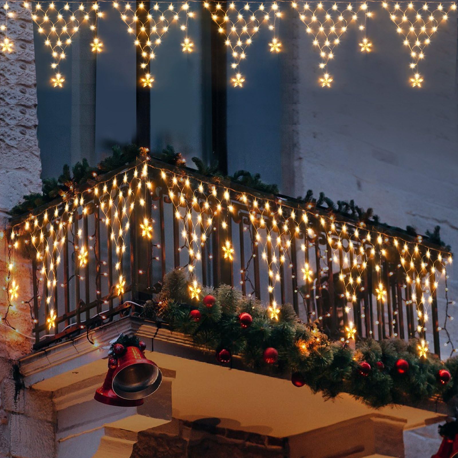 Christmas Lights Outdoor Decorations 13.8ft 200 LED Christmas Lights ...
