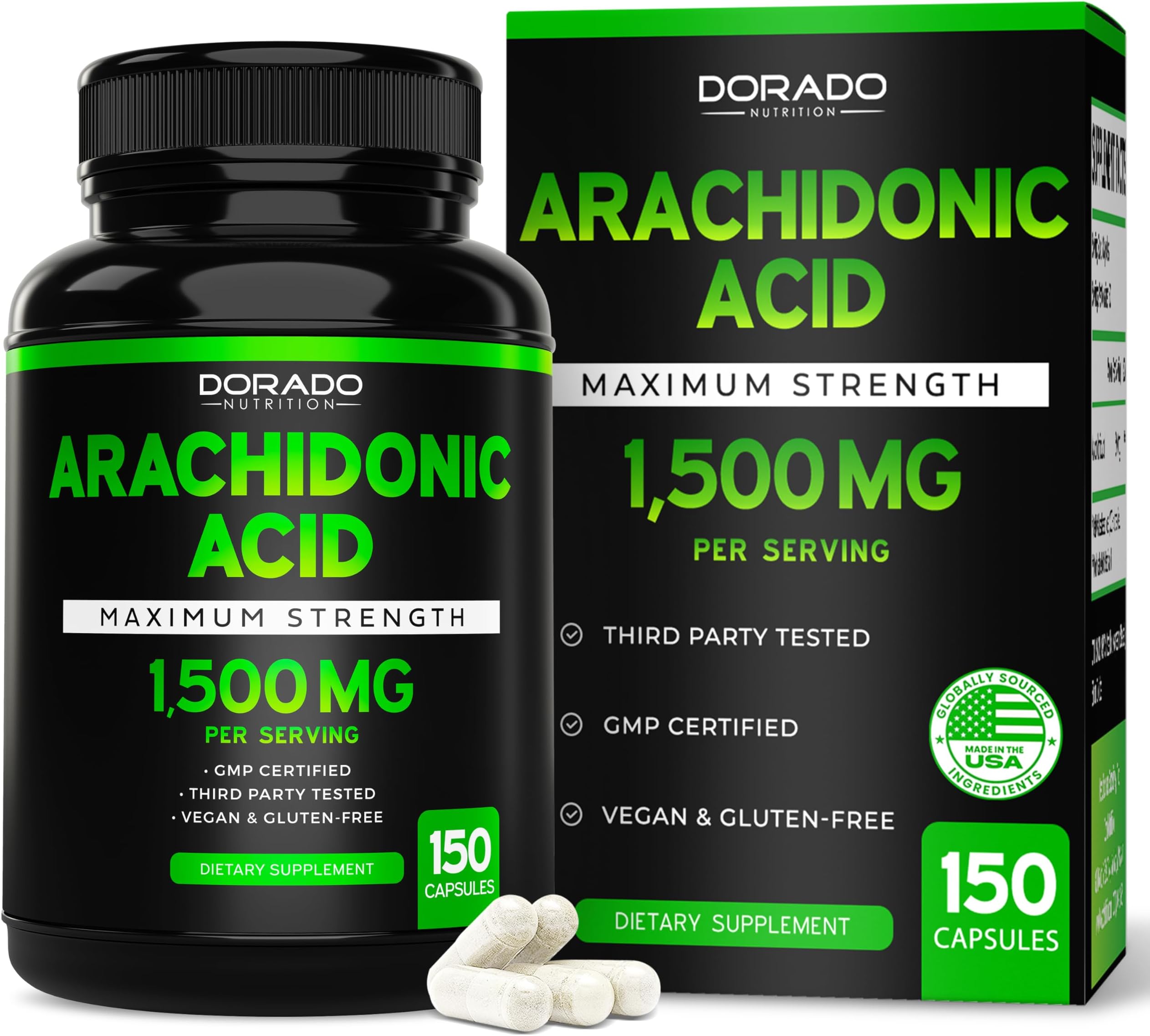 Amazon.com: Arachidonic Acid Supplement 1500mg (150 Capsules) - Muscle ...