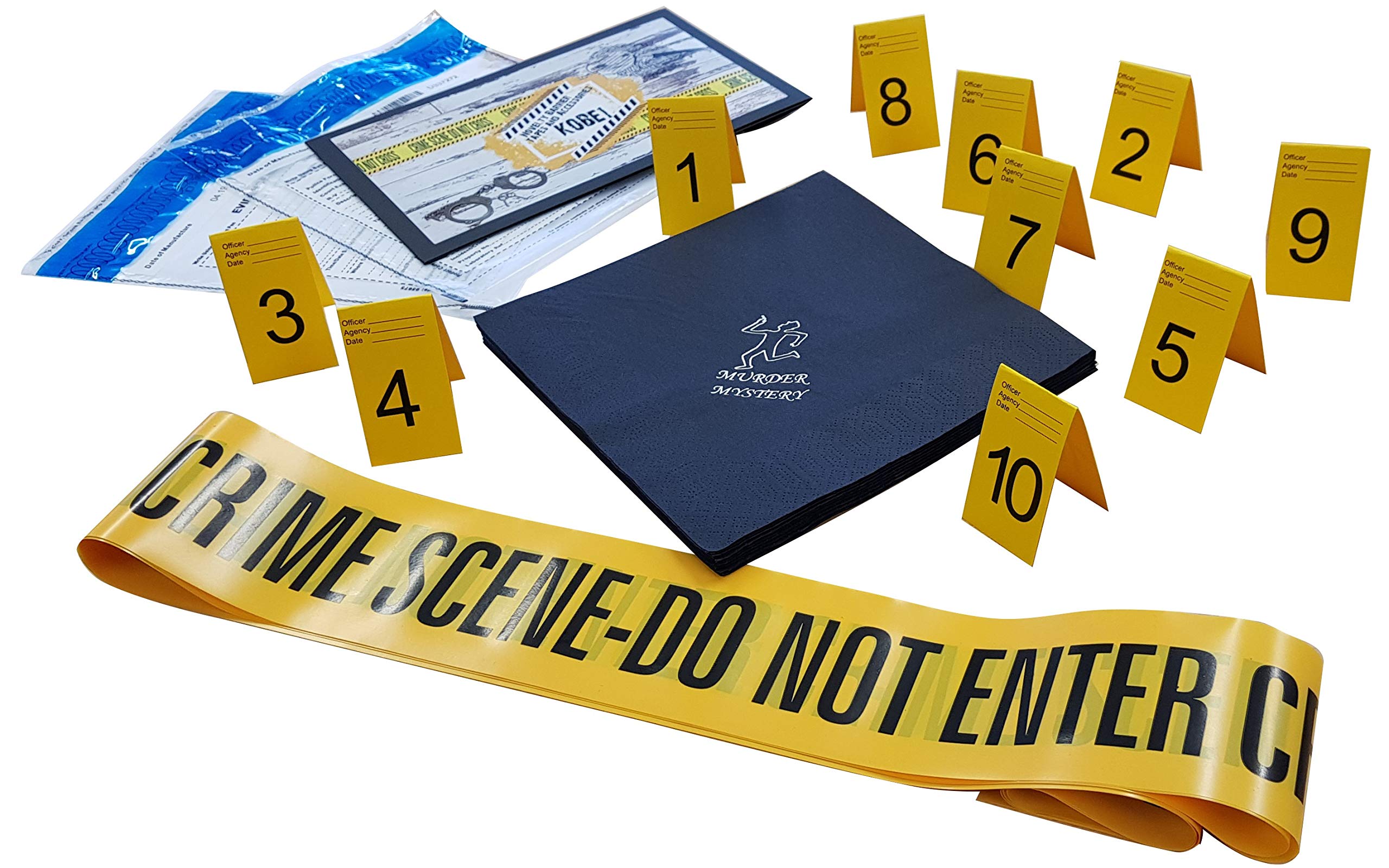 Buy Kobe1 Crime Scene Murder Mystery Dinner Party Kit - Photo Evidence ...