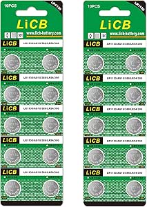 Amazon | LiCB LR1130 20個 ボタン電池 アルカリ 電池 | LiCB | 乾電池