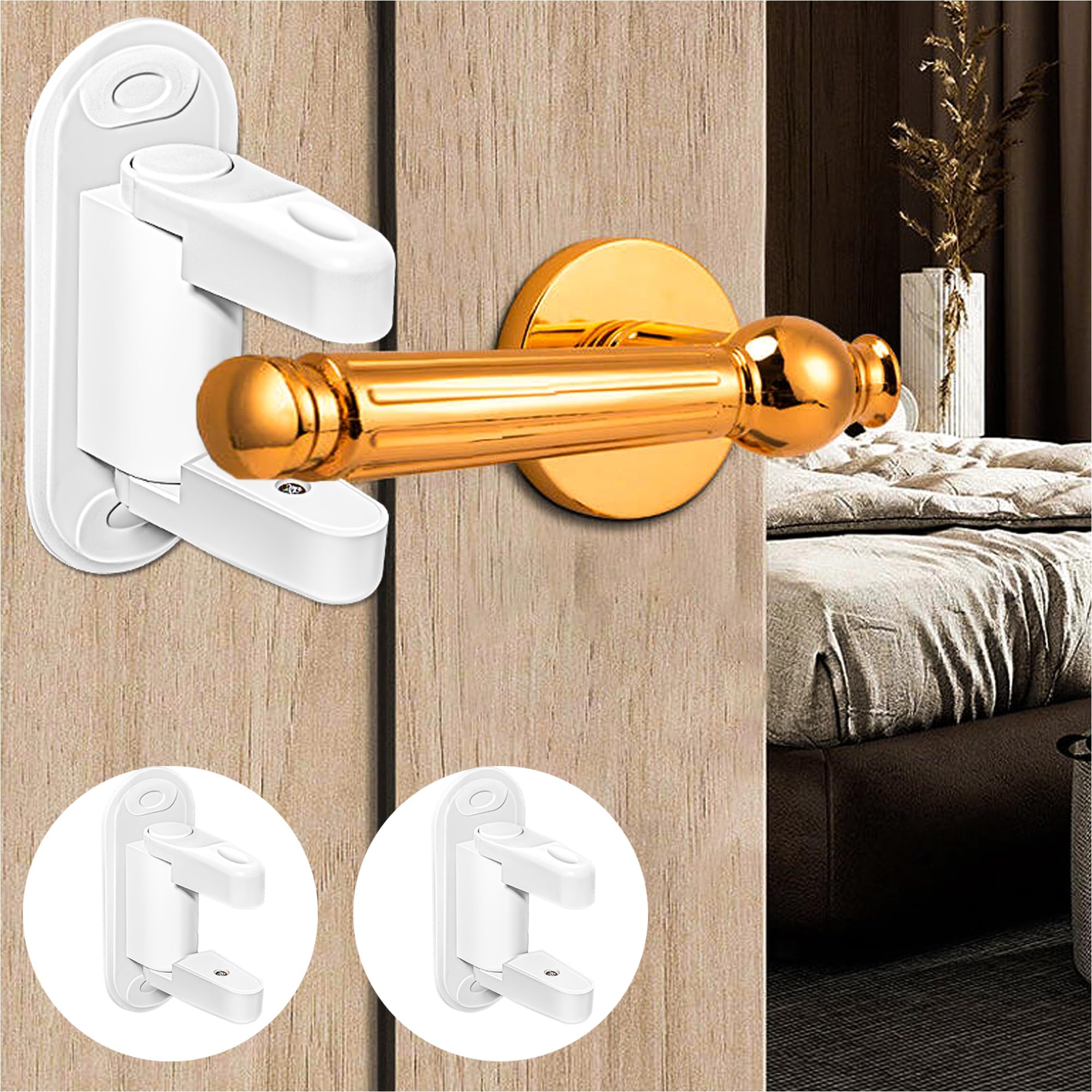 Amazon.com: Door Lever Lock (2 Pack) Child Proof Doors & Handles ...