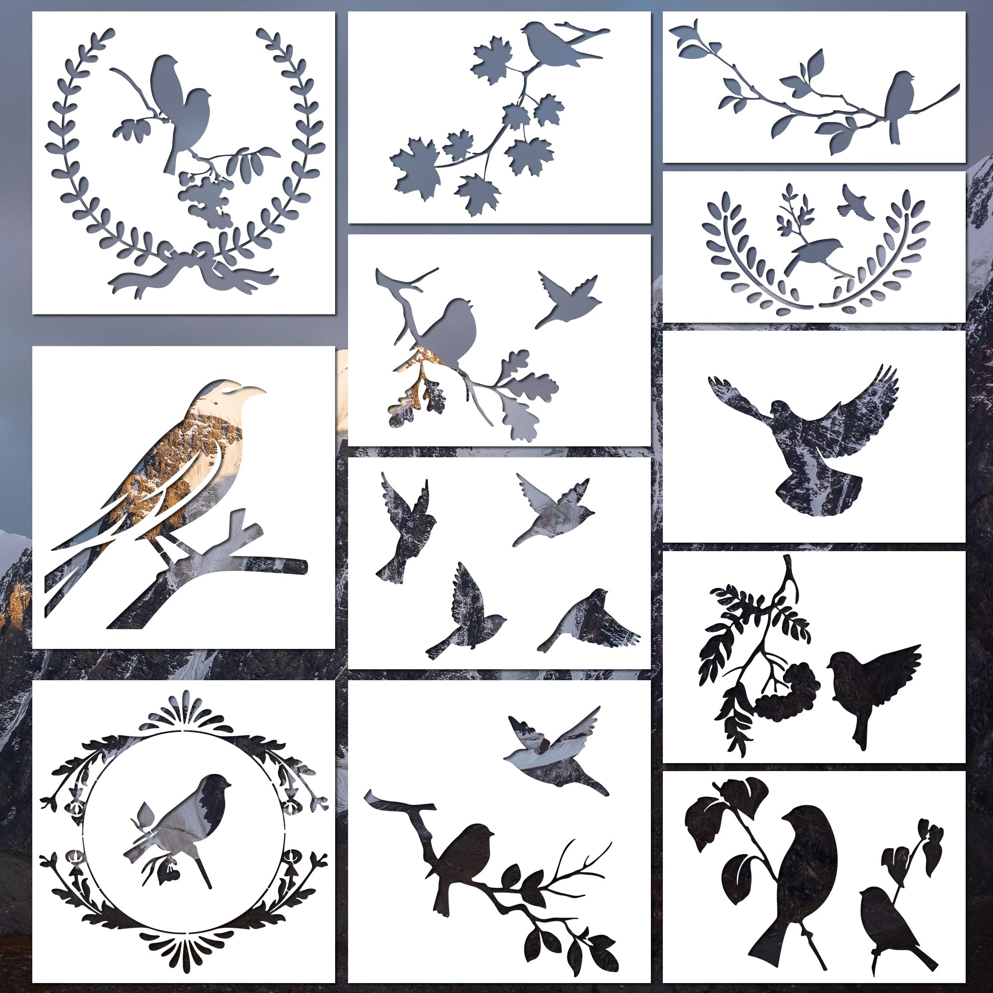 Bird Stencils For Painting Bird Silhouette Art Project Arty Crafty