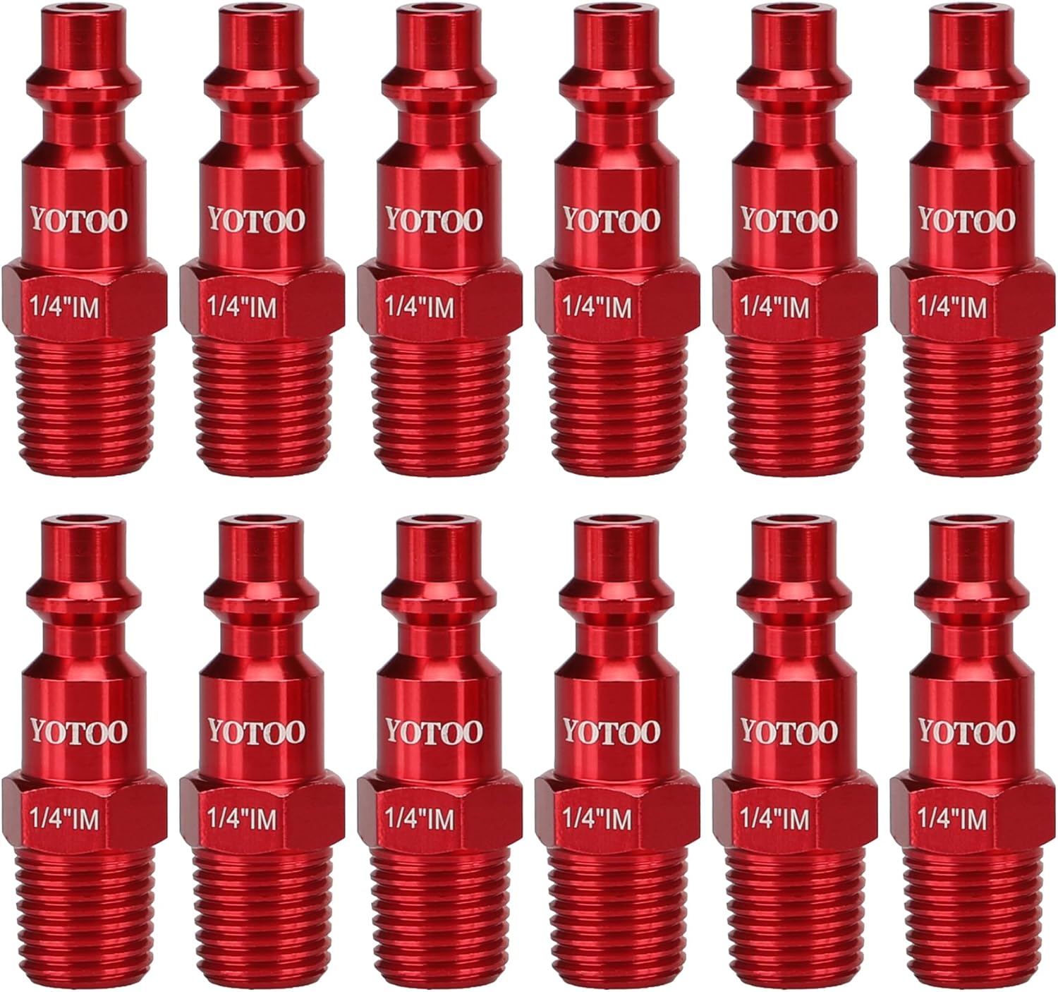 YOTOO 12 Piece Industrial I/M Type Air Plug Set with 1/4" NPT Male ...