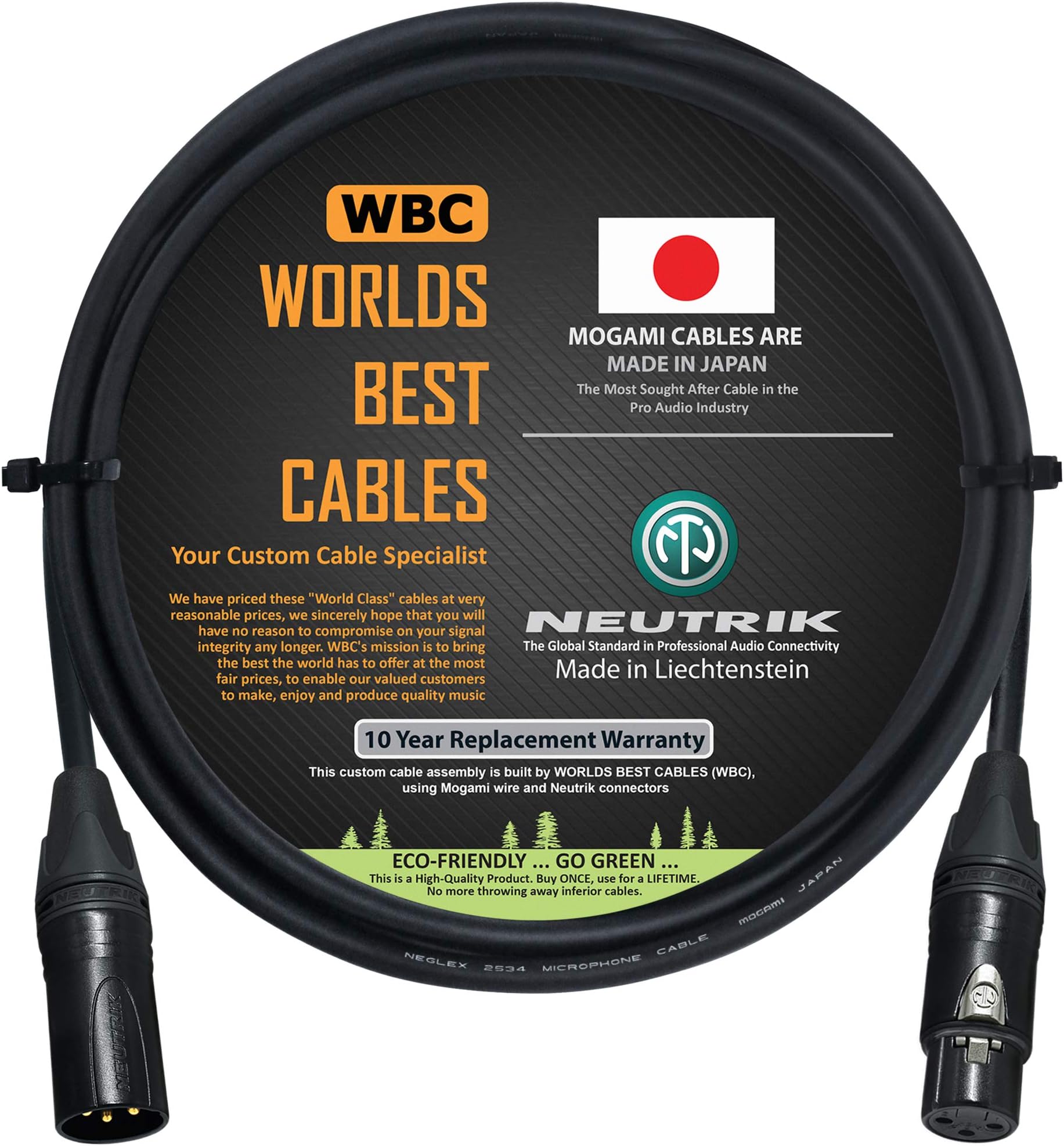 Mogami Gold STUDIO-15 XLR Microphone Cable, XLR-Female to XLR-Male, 3 ...