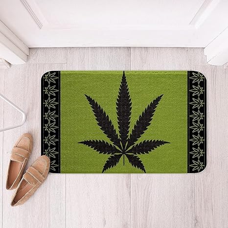 Amazon.com: Marijuana Weed Non Slip Entryway Rugs for Indoor Outdoor ...