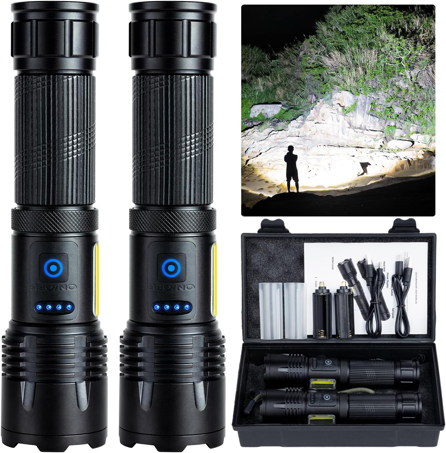 Rechargeable Power Style LED Focalize Q5 Cree LED 250 Lumen Flashlight ...