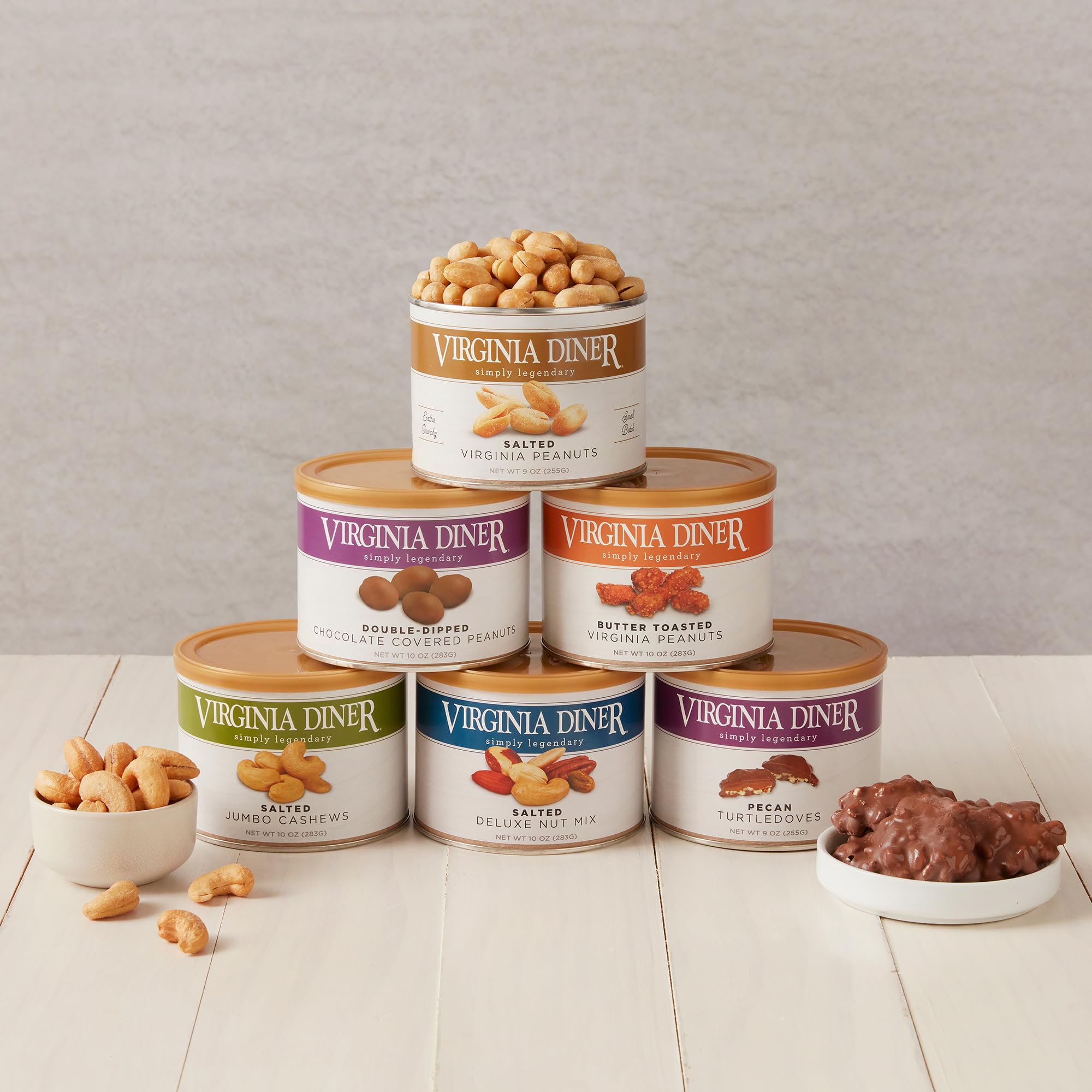 Amazon.com : Super 6 Nut Assortment Pack by Virginia Diner - 6 Assorted ...