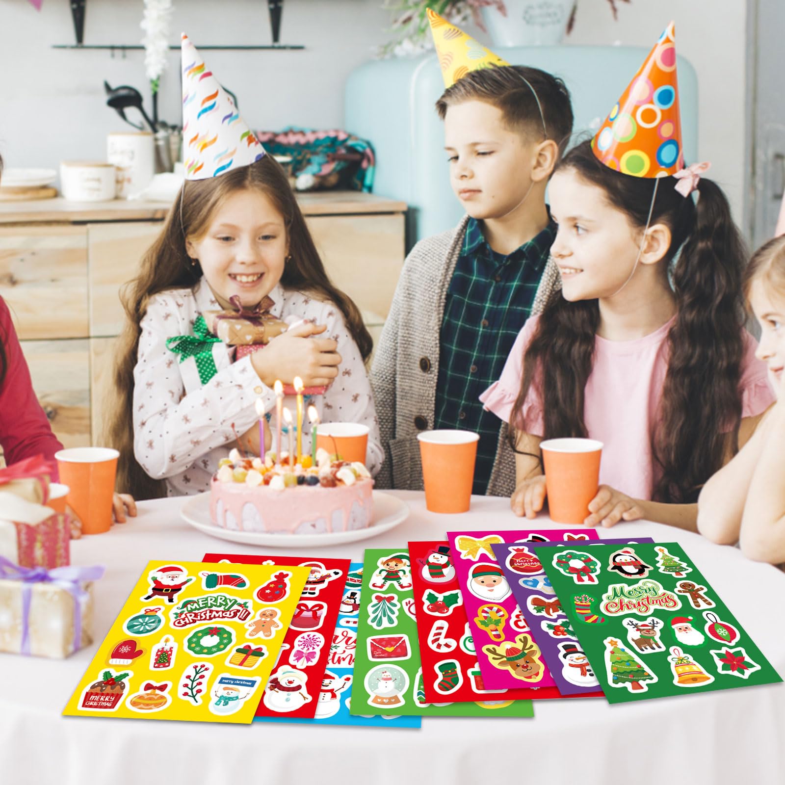 Snapklik.com : Christmas Stickers For Kids, Merry Christmas Theme ...