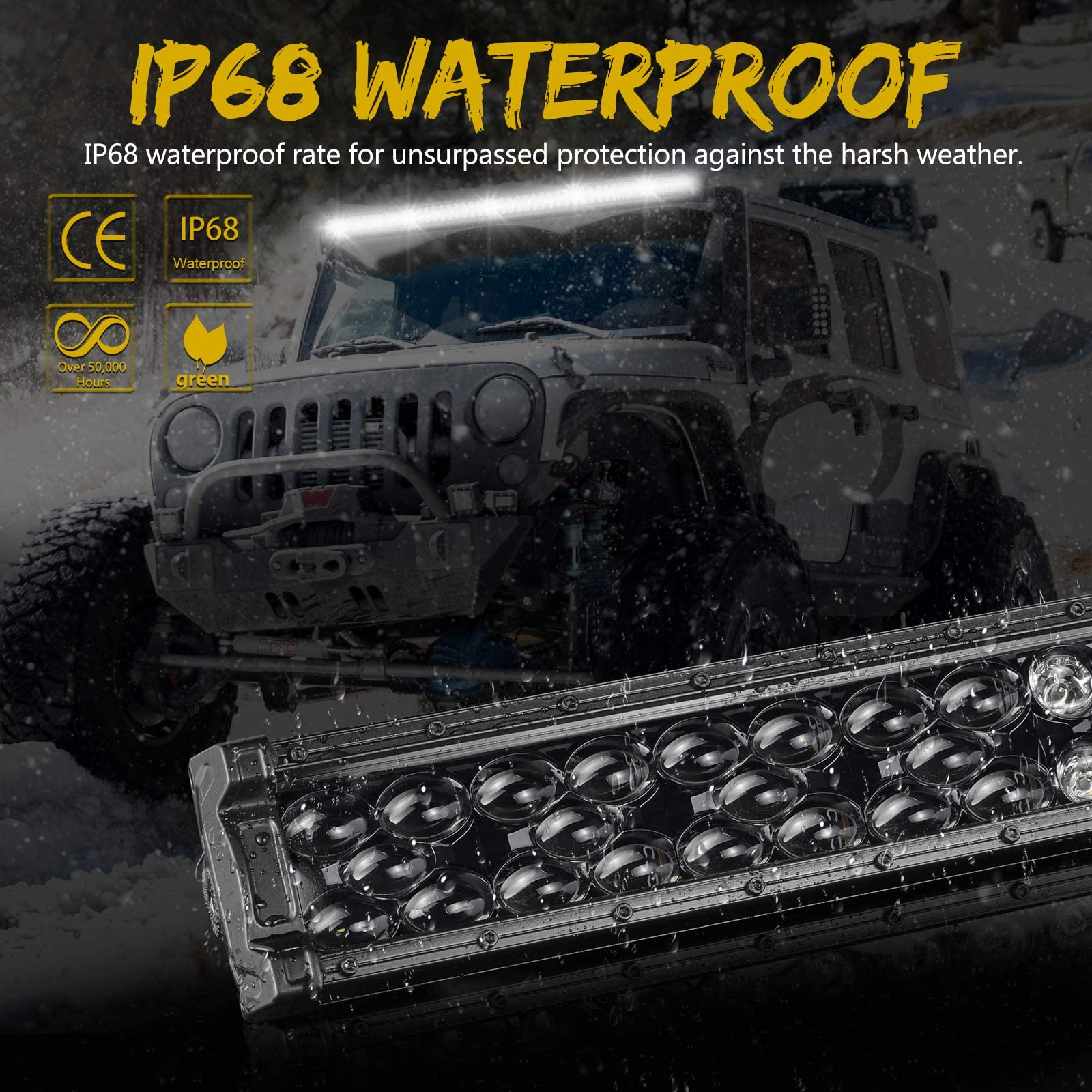 50 Inch Triple Row Light Bar, SWATOW INDUSTRIES 330W LED Light Bar Kit ...