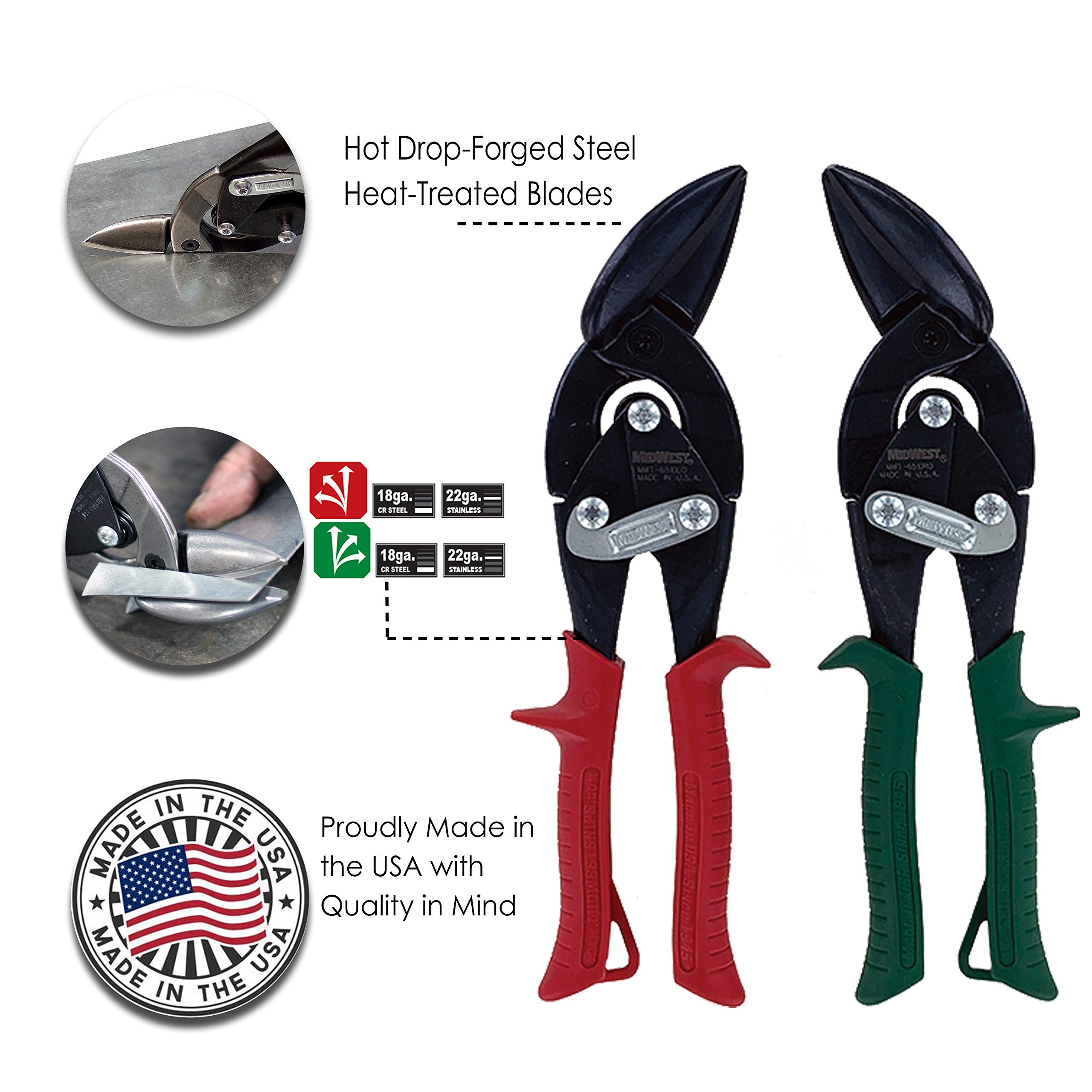 Buy MIDWEST Blackout Series Aviation Snip Set - Left and Right Cut ...