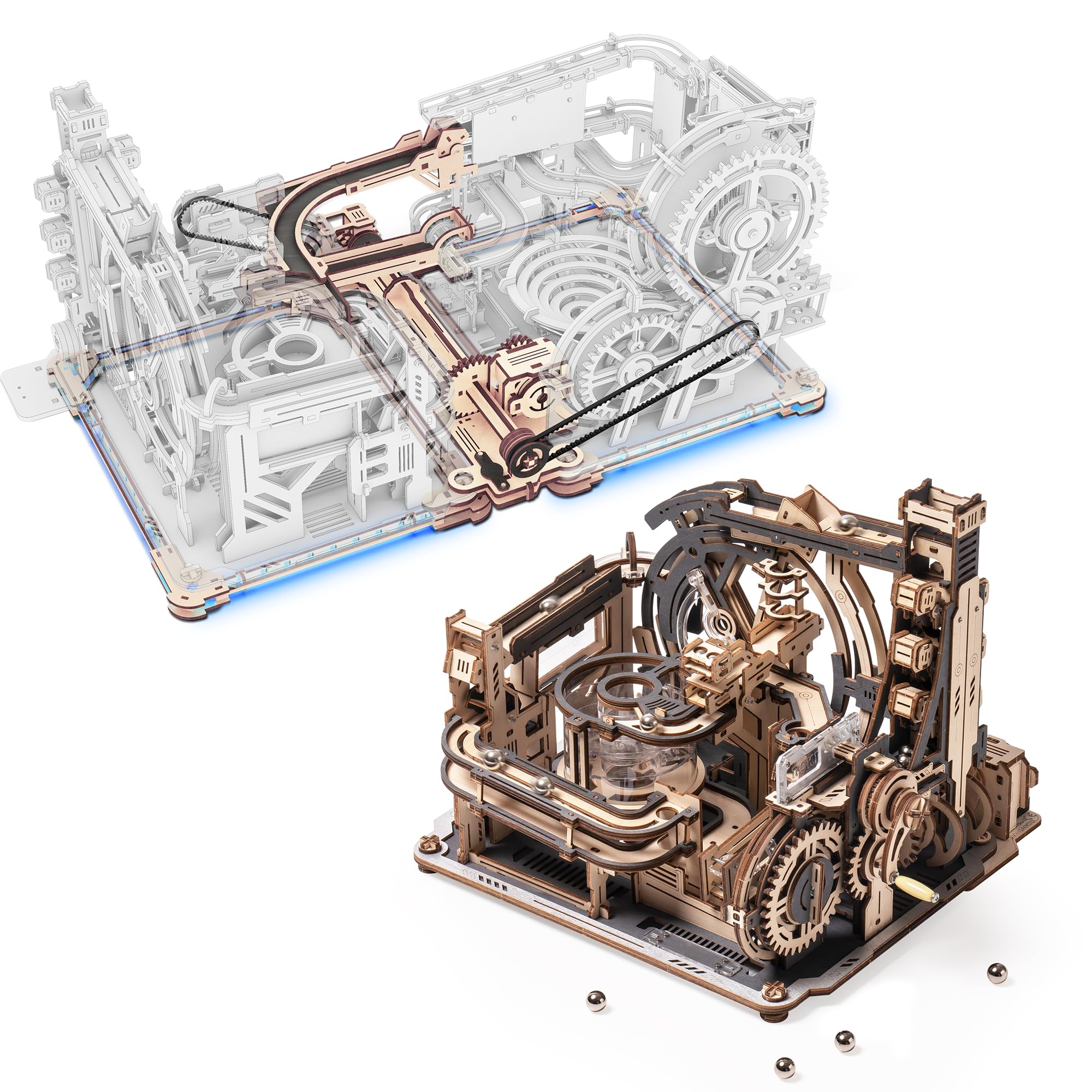 Amazon.com: ROKR 3D Puzzle Marble Link Pack LG01+Marble Spaceport LGC01 ...