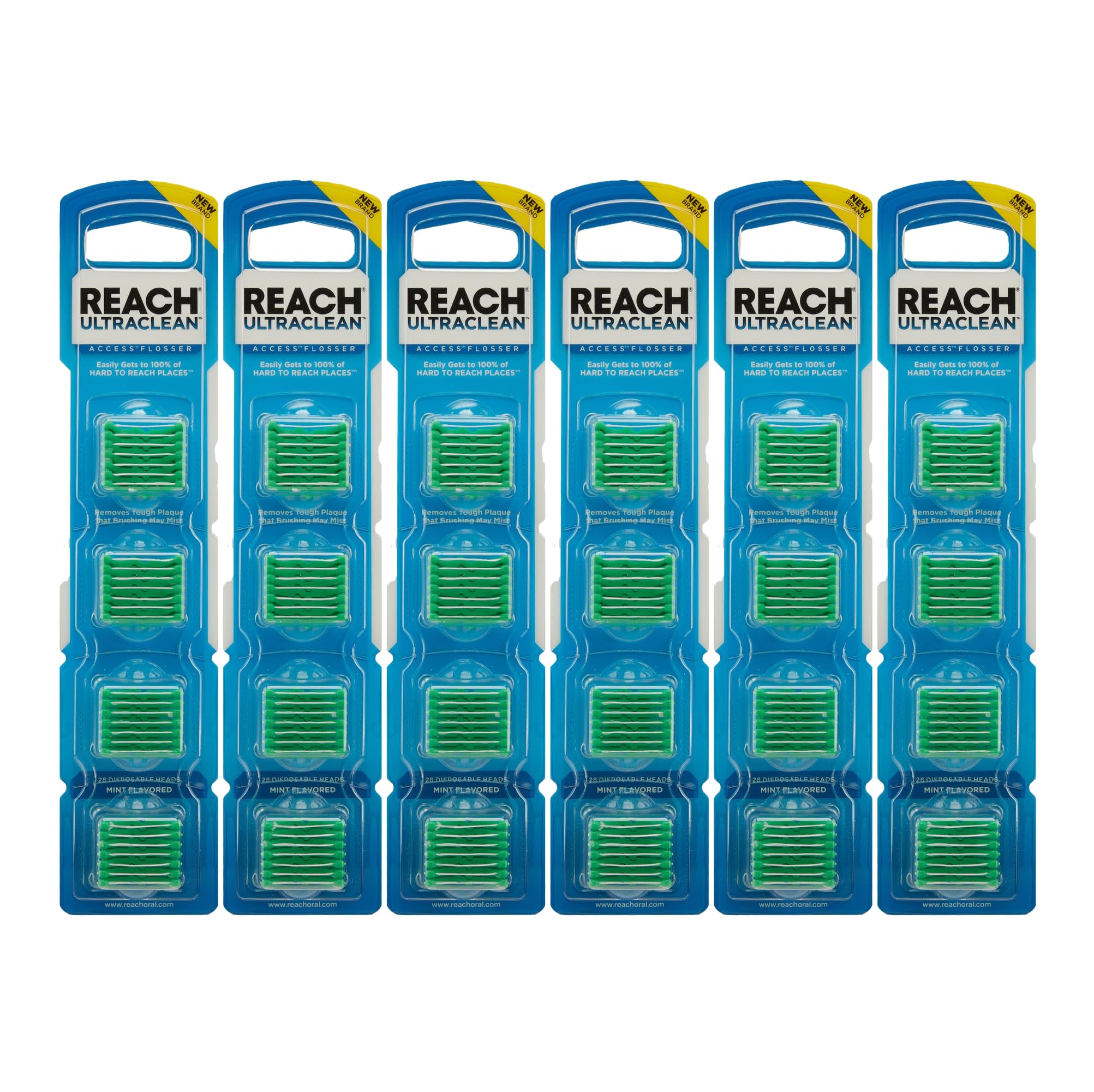 Amazon.com : REACH Ultraclean Access Flosser Refill Heads, Mint, Plaque ...