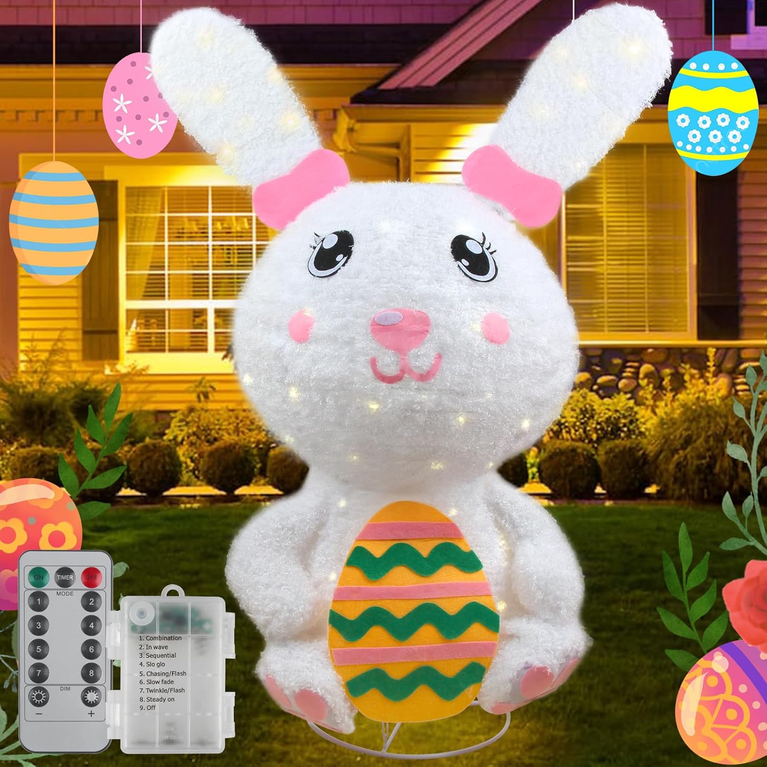 Amazon.com: XTF2015 Easter Bunny Decoration Outdoor Indoor, 4FT ...