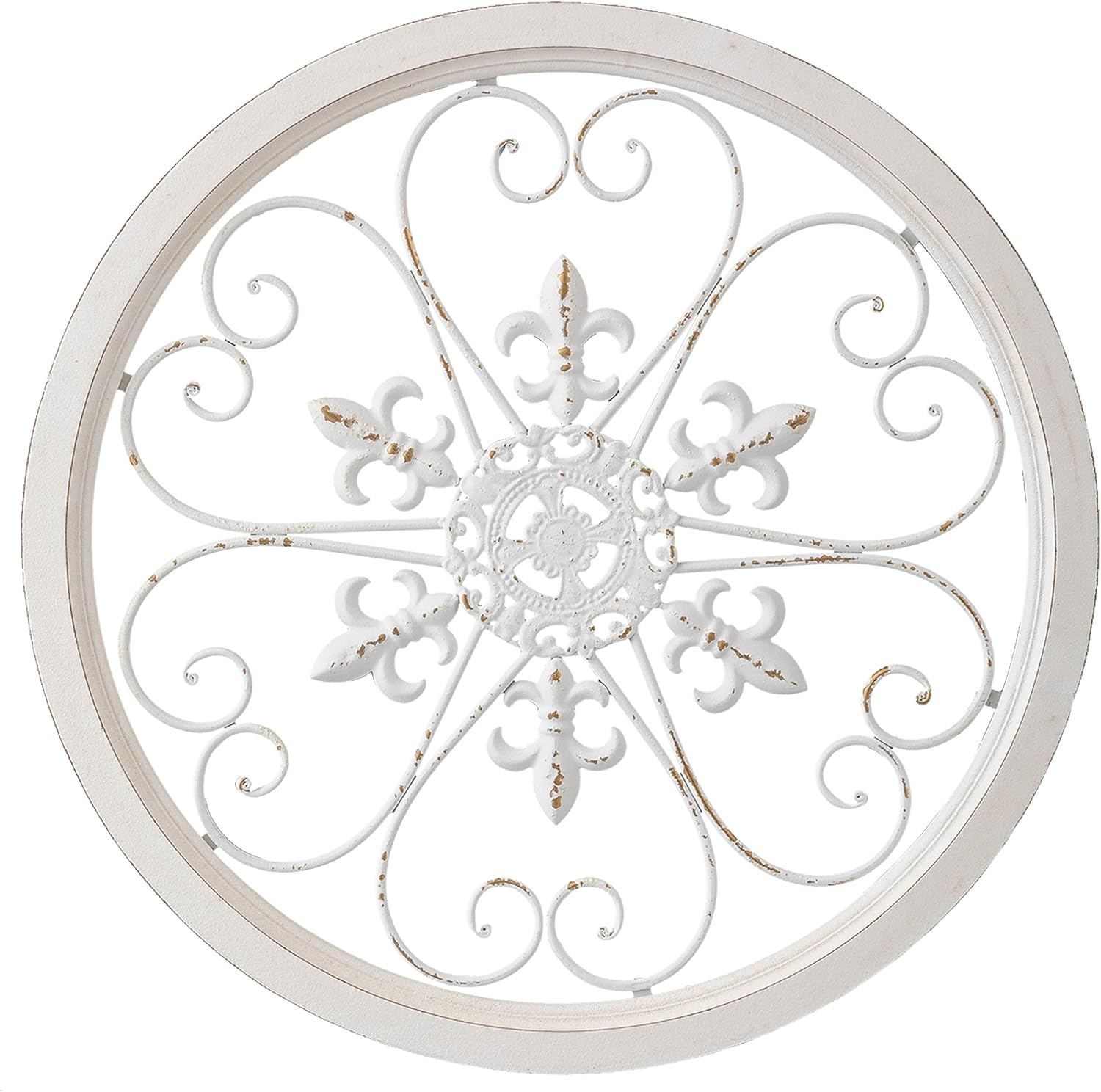 Amazon.com: Sintosin Vintage Round Wrought Iron Wall Decor 21.7 Inches ...