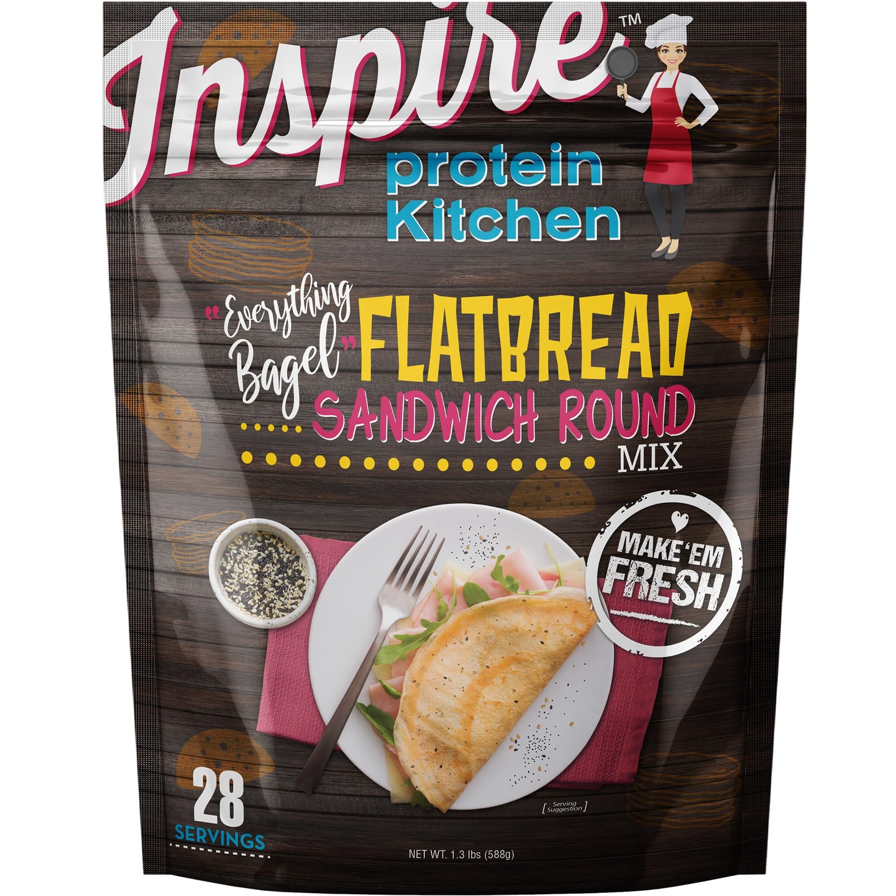 Amazon.com: Inspire Everything Bagel Protein Flatbreads by Bariatric ...