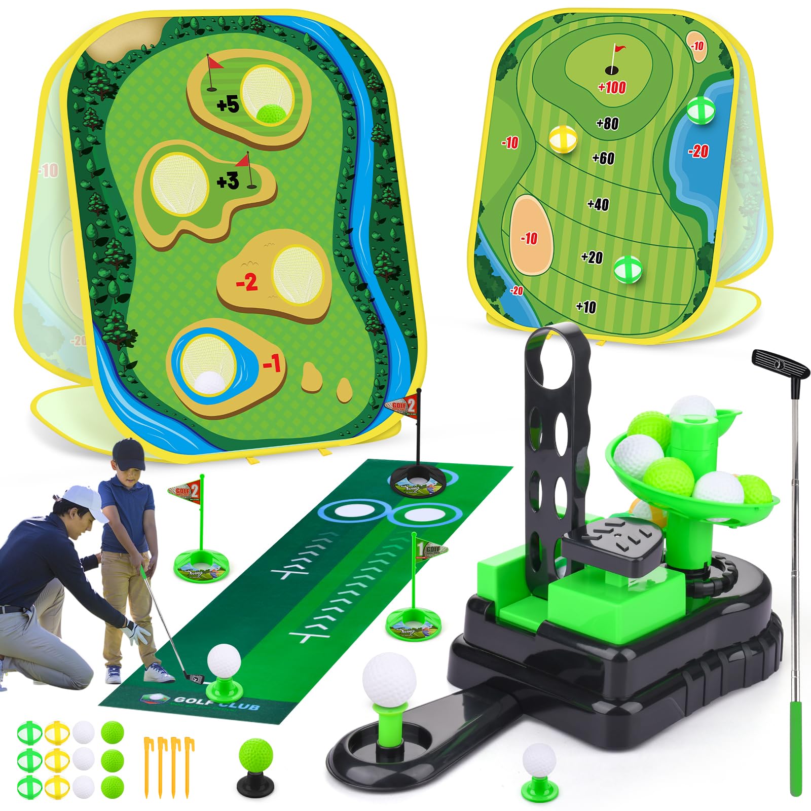 Amazon.com: Toddler Golf Set, 3 in 1 Kids Golf Club Set Toddler Boy ...
