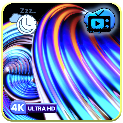 Neon Lights Screensaver – Abstract VJ Loop with Glowing Visuals, Sleep ...