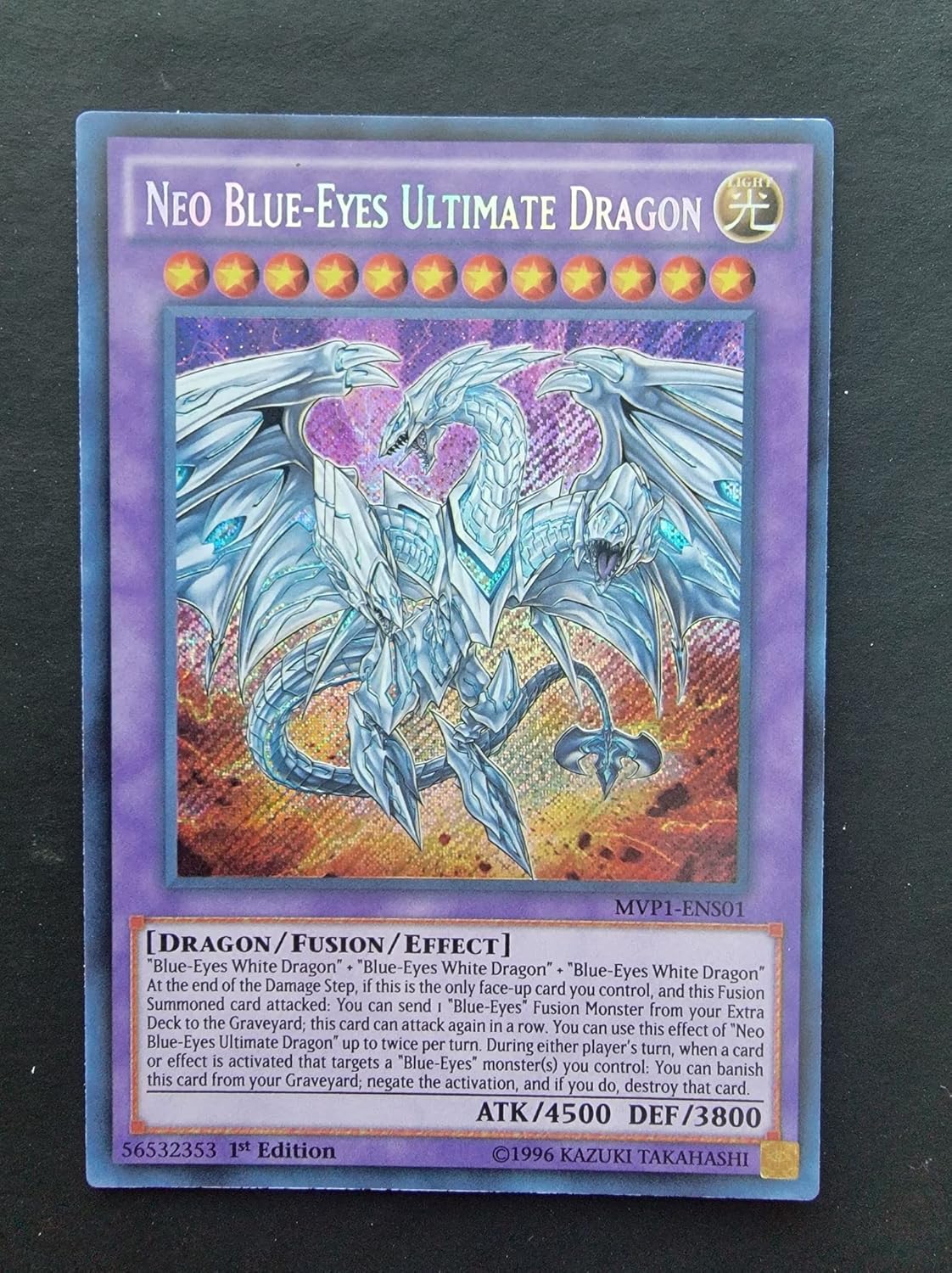 Amazon.com: Neo Blue-Eyes Ultimate Dragon - MVP1-ENS01 - The Dark Side ...